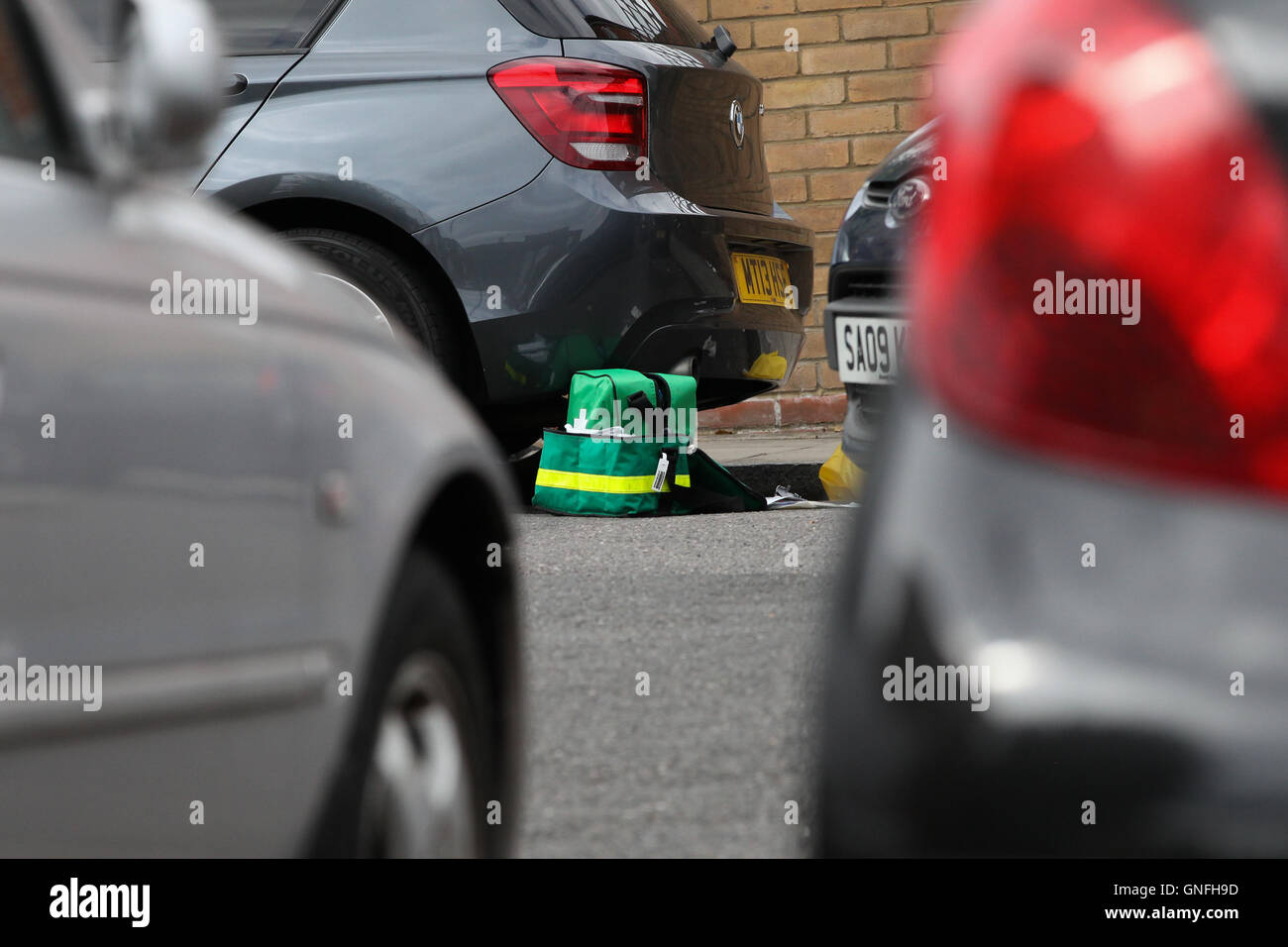 Turnpike Lane, Haringey, North London, UK. 31 Aug 2016. Crime scene ...