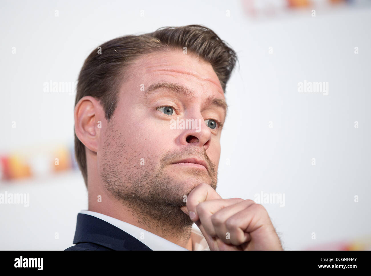 Hamburg, Germany. 30th Aug, 2016. Actor and comedian Max Giermann poses ...