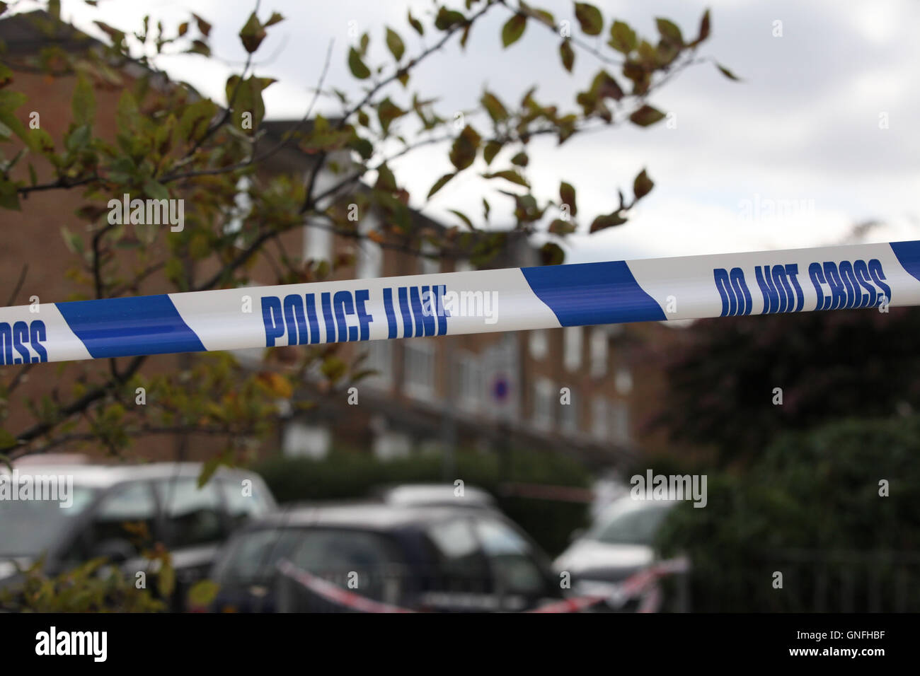Turnpike Lane, Haringey, North London, UK. 31 Aug 2016. Crime scene ...
