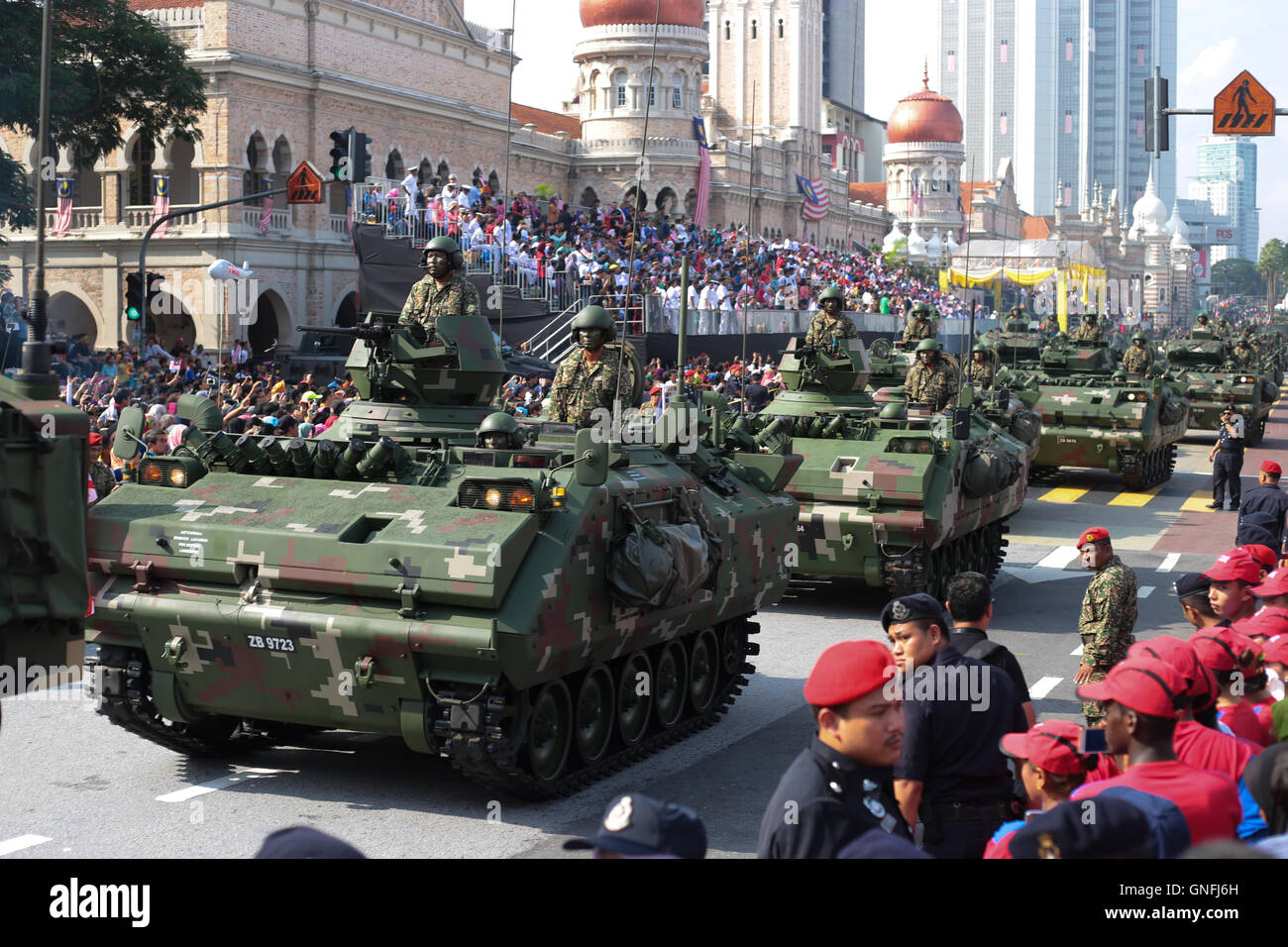 Kuala Lumpur, Malaysia. 31st August, 2016. : Military armored vehicle ...