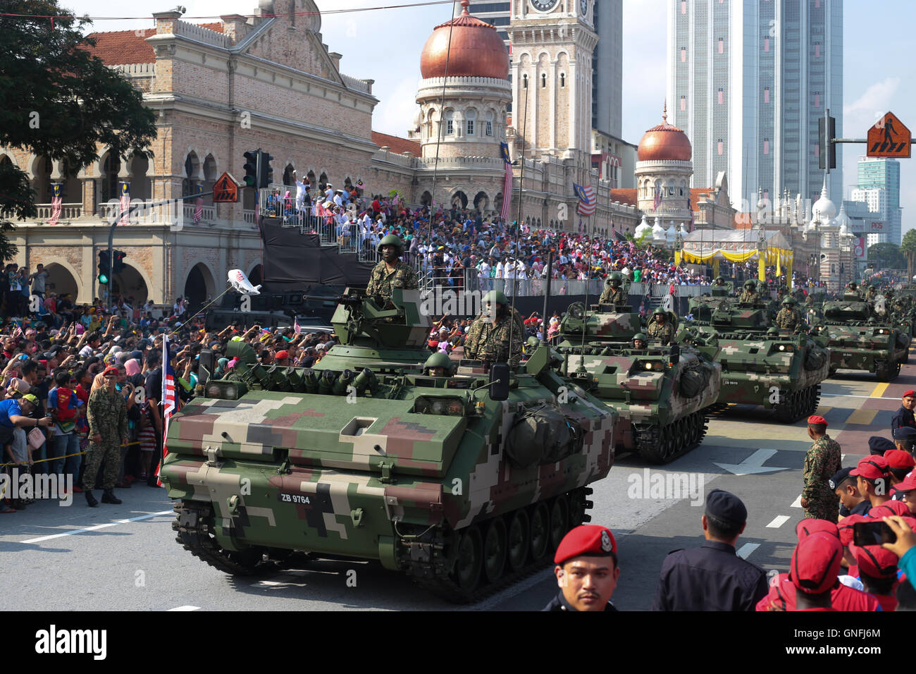 Kuala Lumpur, Malaysia. 31st August, 2016. : Military armored vehicle ...