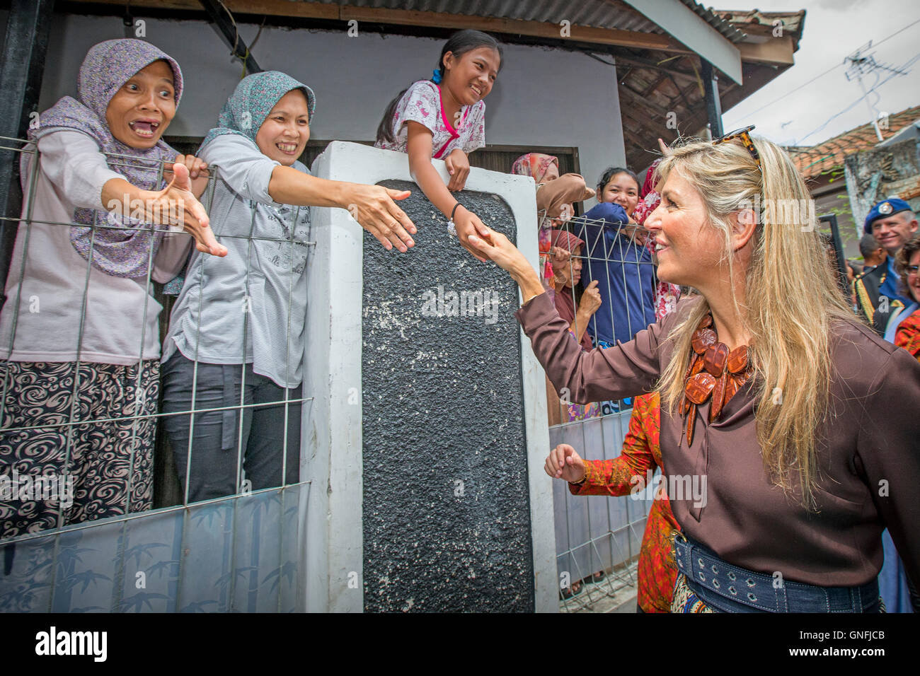 Jakarta, Indonesia. 31st August, 2016. Queen Maxima of The Netherlands visits Inclusive Finance ...