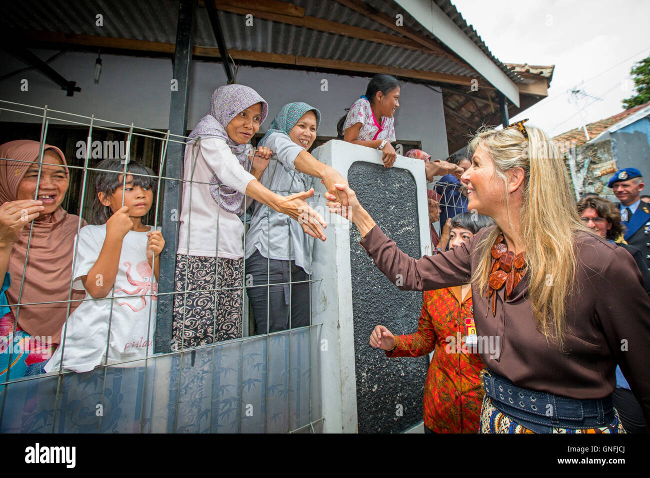 Jakarta, Indonesia. 31st August, 2016. Queen Maxima of The Netherlands visits Inclusive Finance ...