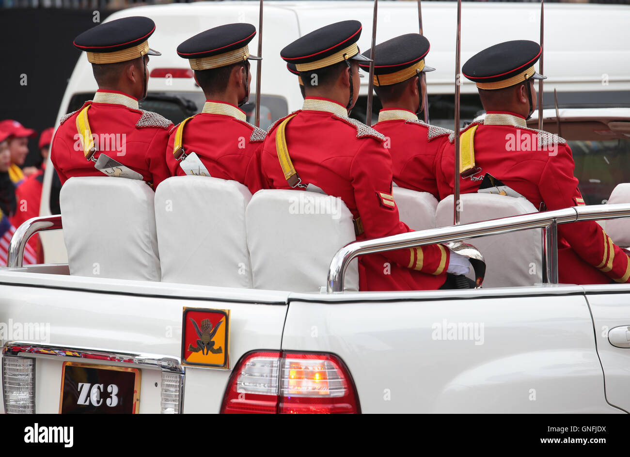 Kuala Lumpur, Malaysia. 31st August, 2016. : The royal guards in their ...