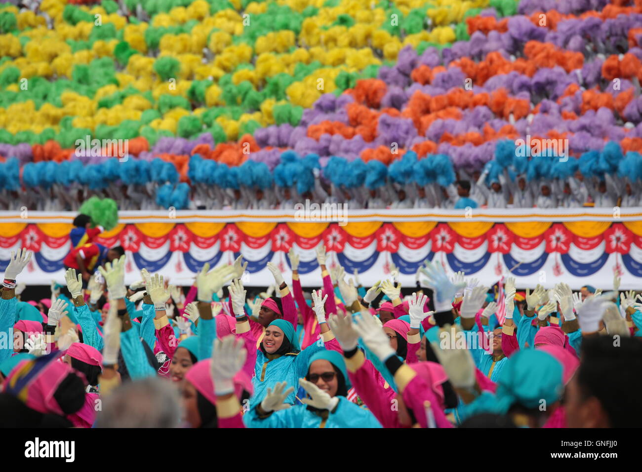 Kuala Lumpur, Malaysia. 31st August, 2016. : Thousands of happy and ...