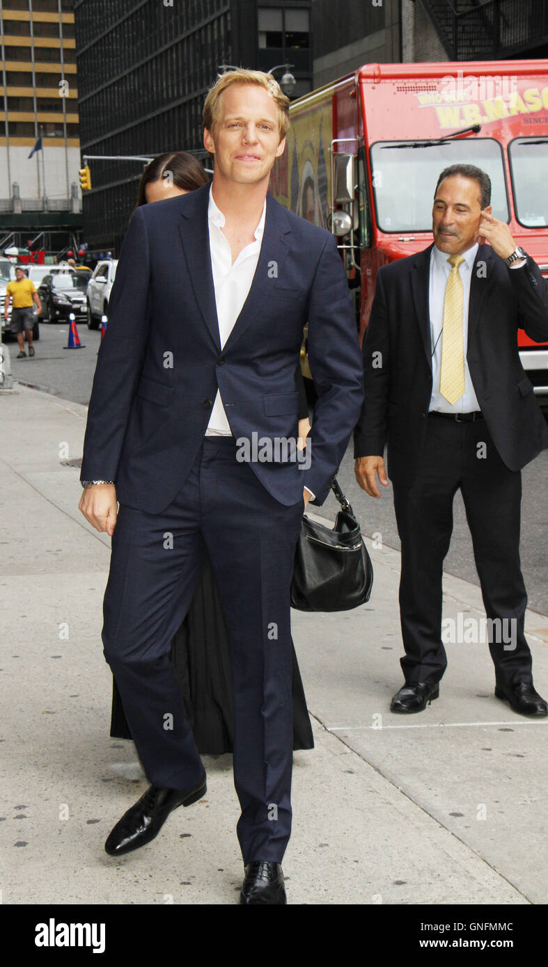 New York, USA. 31st August, 2016. Chris Geere at The Late Show with ...
