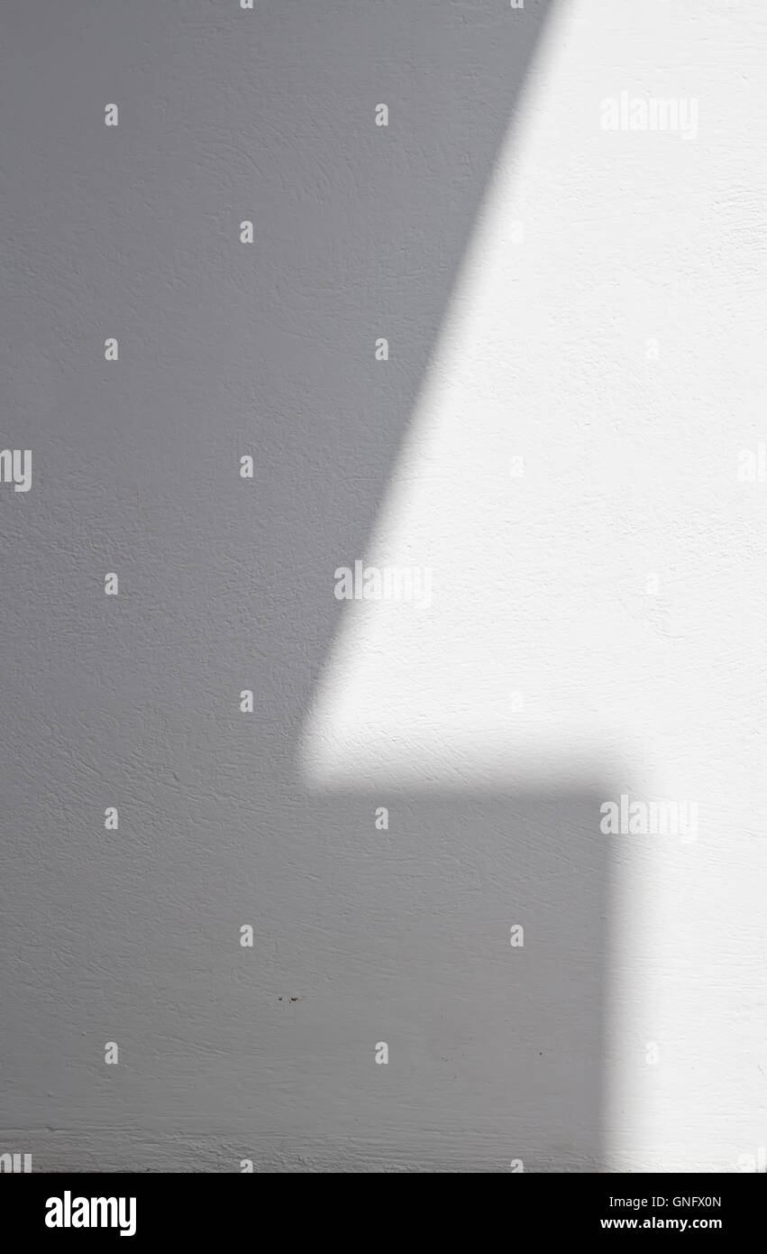 Border of a light and shadow, creating a bright number one on the white ...