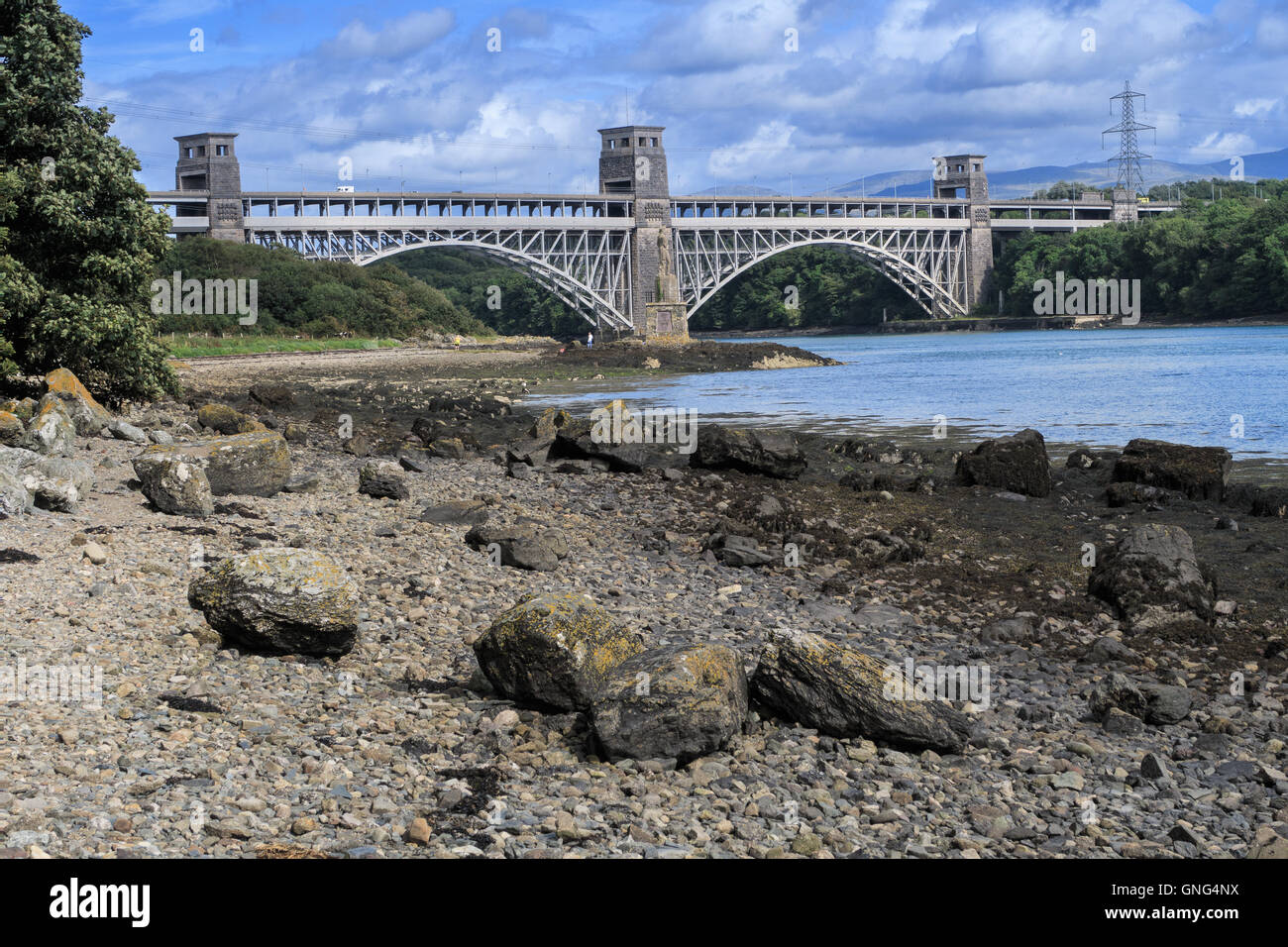 Britannia Bridge, Anglesey Stock Photo - Alamy