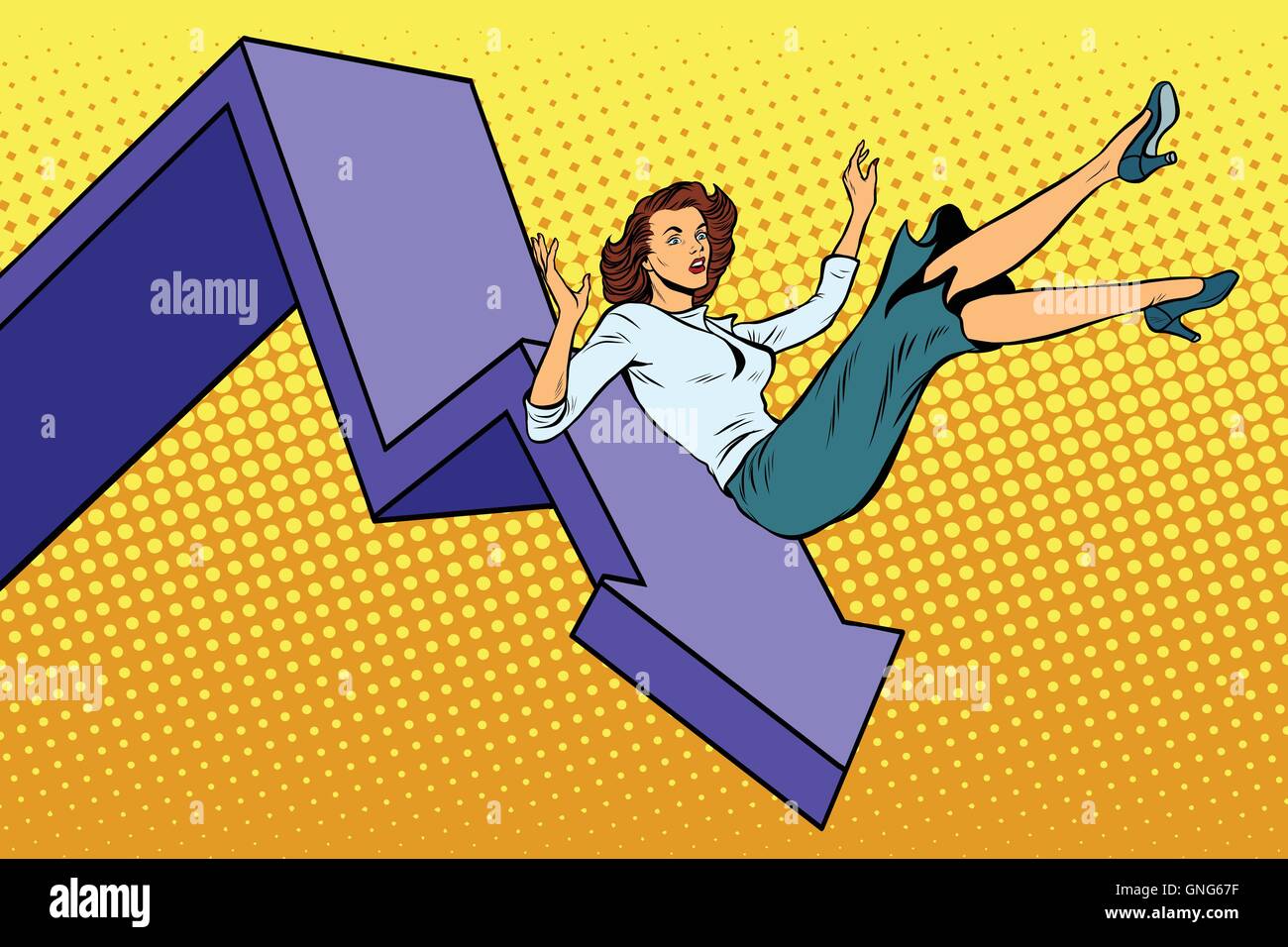 Business collapse Stock Vector Images - Alamy