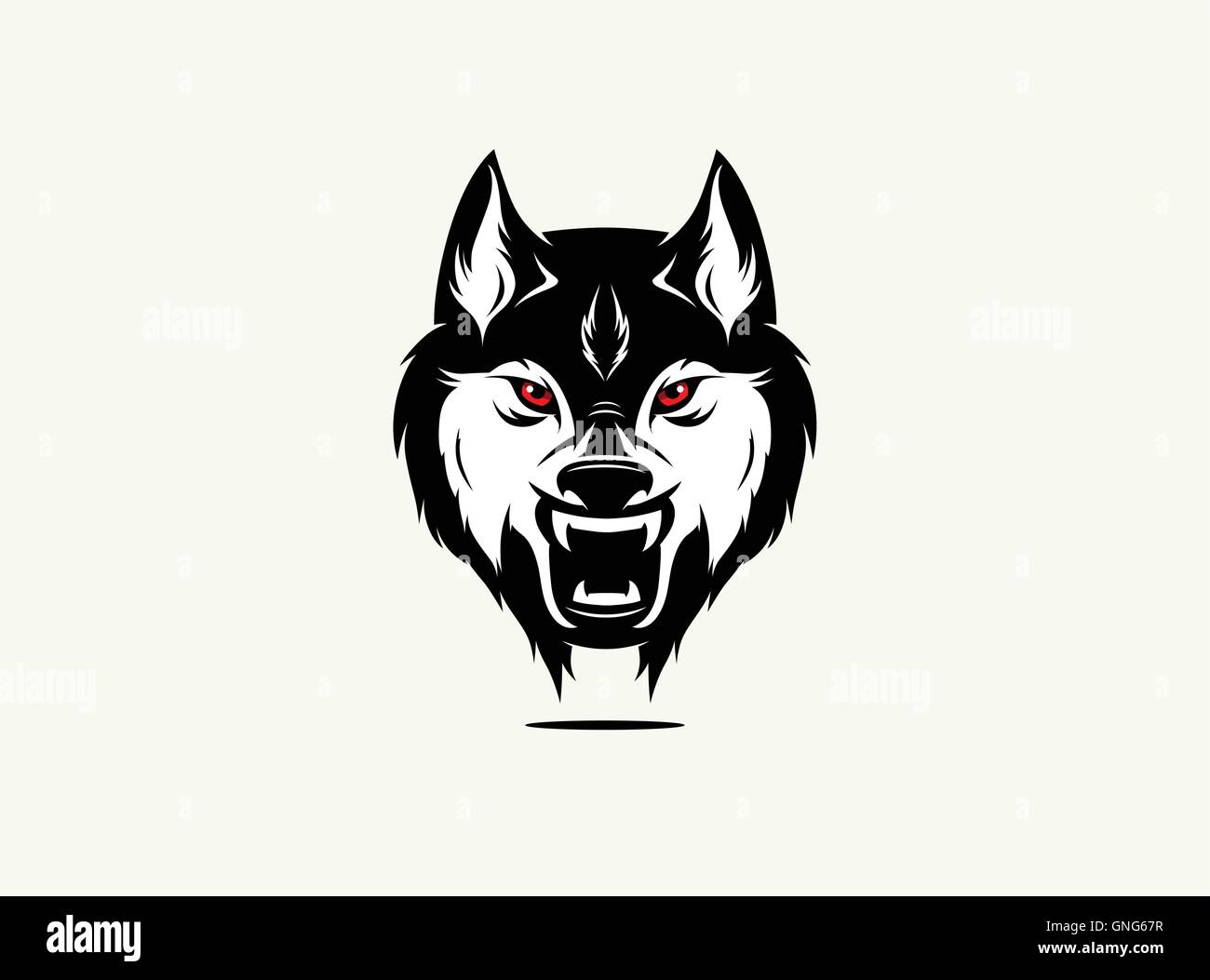 Wild wolf face Stock Vector Image & Art - Alamy