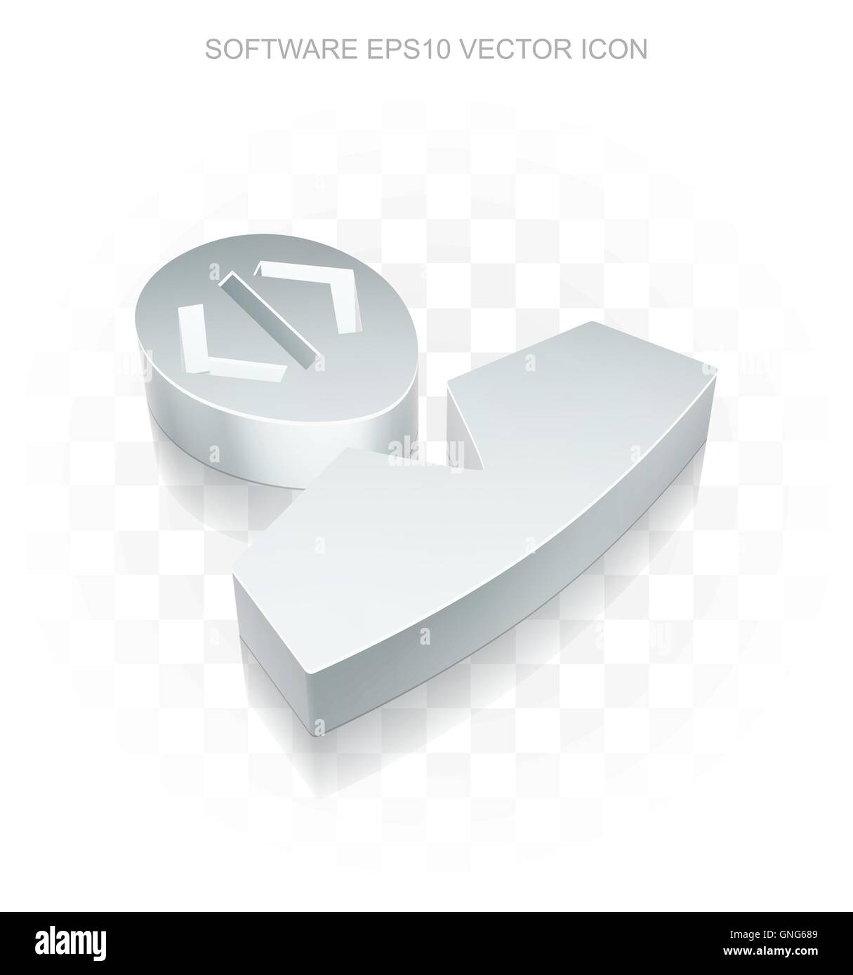 Software icon: Flat metallic 3d Programmer With Cloud, transparent ...