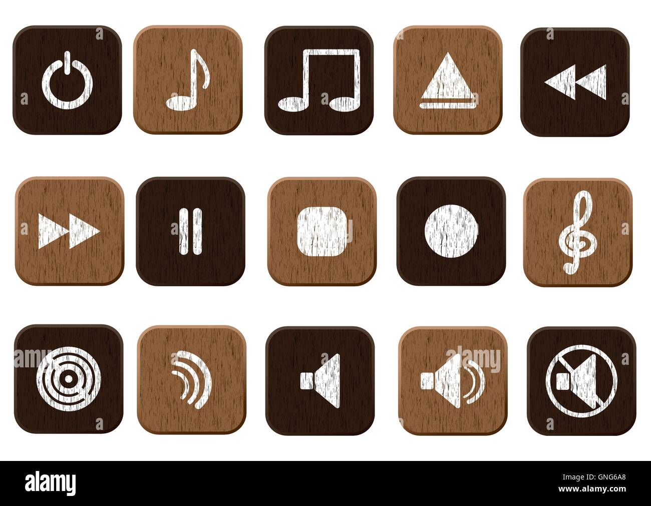 Music icons set Cut Out Stock Images & Pictures - Alamy