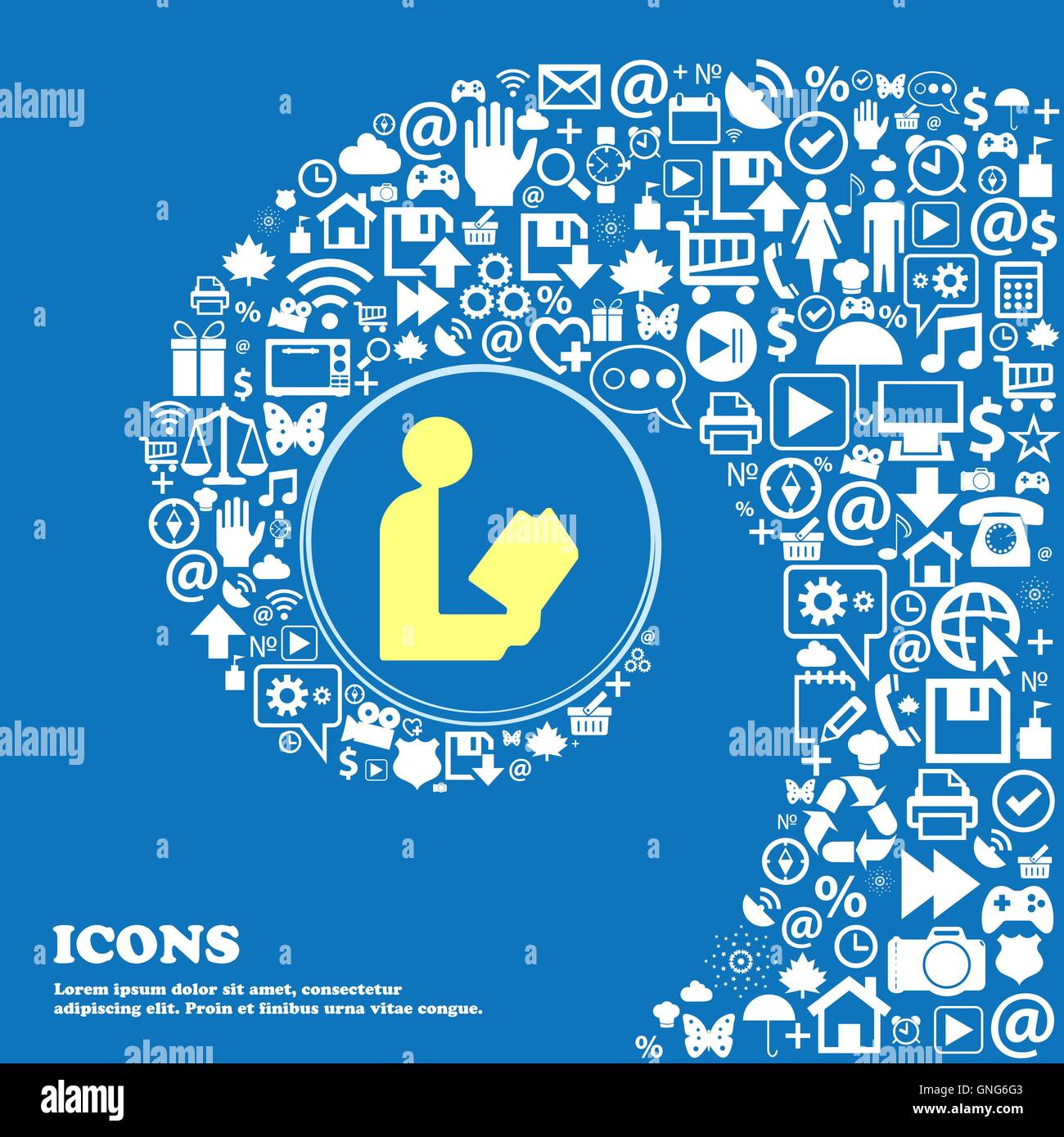 read a book sign symbol. Nice set of beautiful icons twisted spiral ...