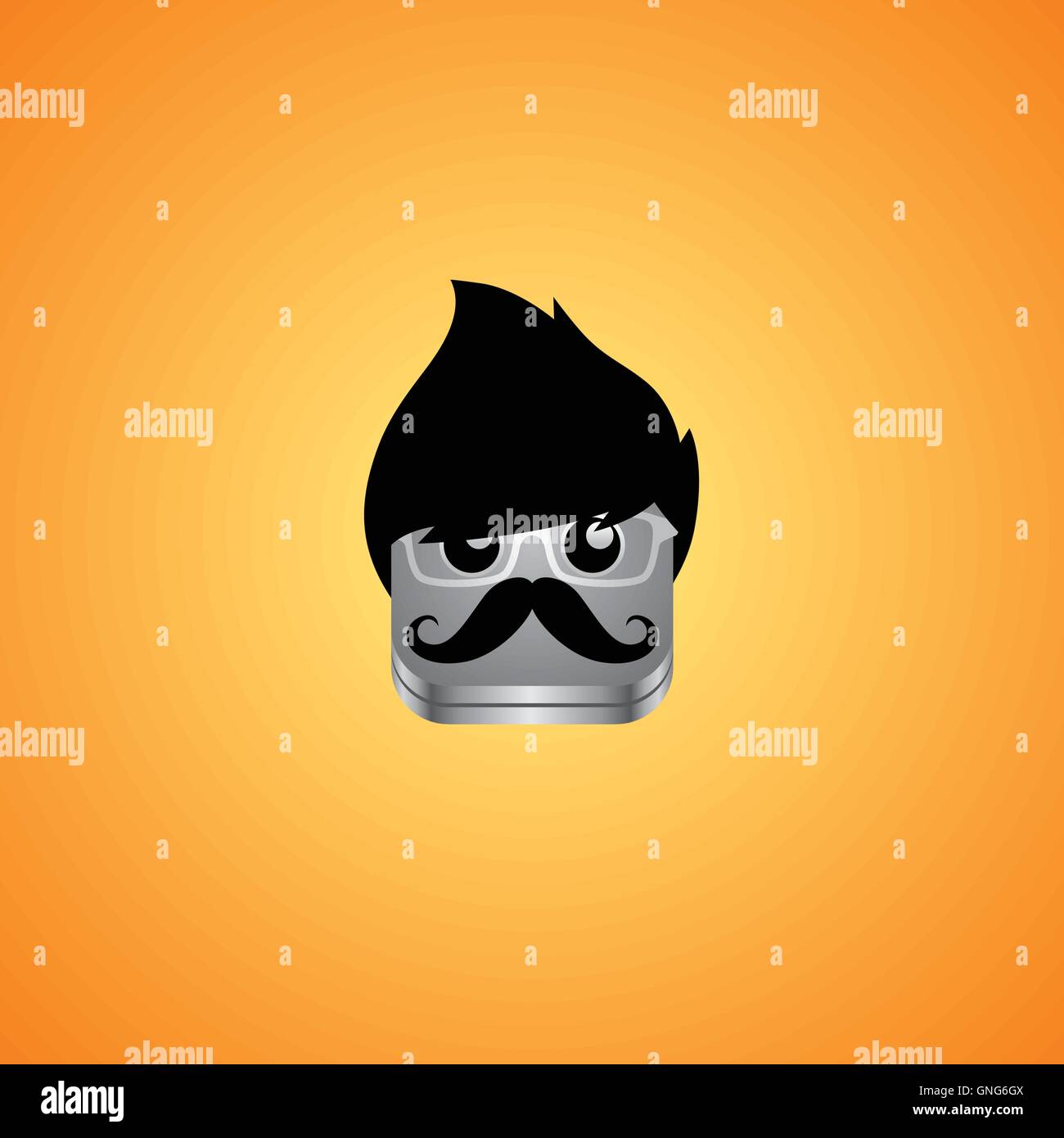 geek guy avatar portrait Stock Vector Image & Art - Alamy