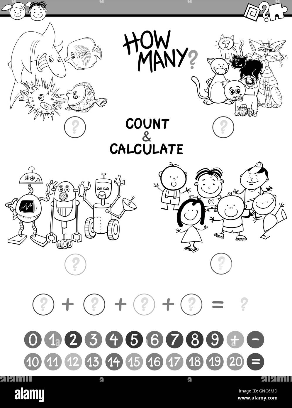 math avtivity coloring book Stock Vector Image & Art - Alamy