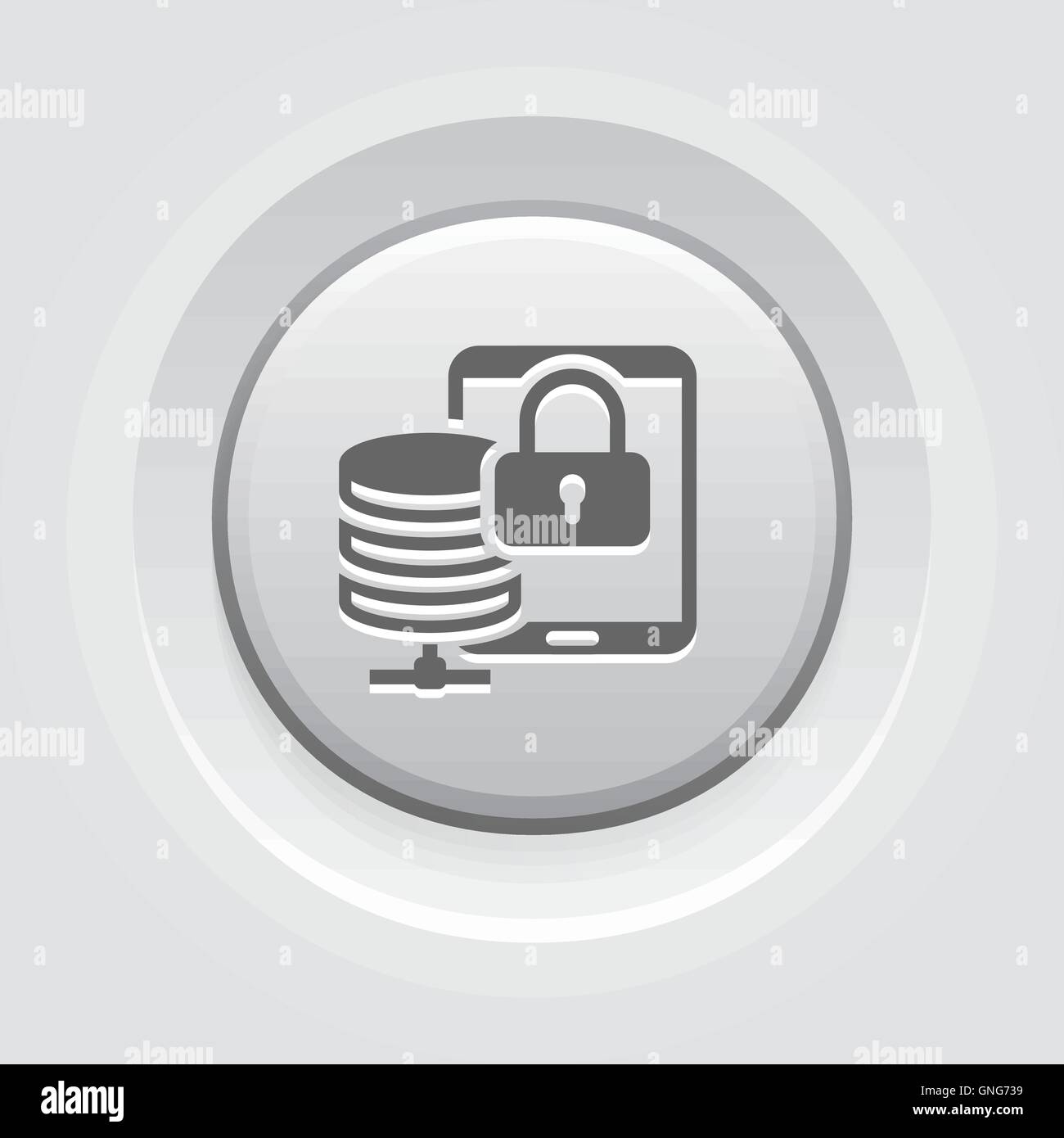 Mobile Secure Storage Icon. Flat Design Stock Vector Image & Art - Alamy