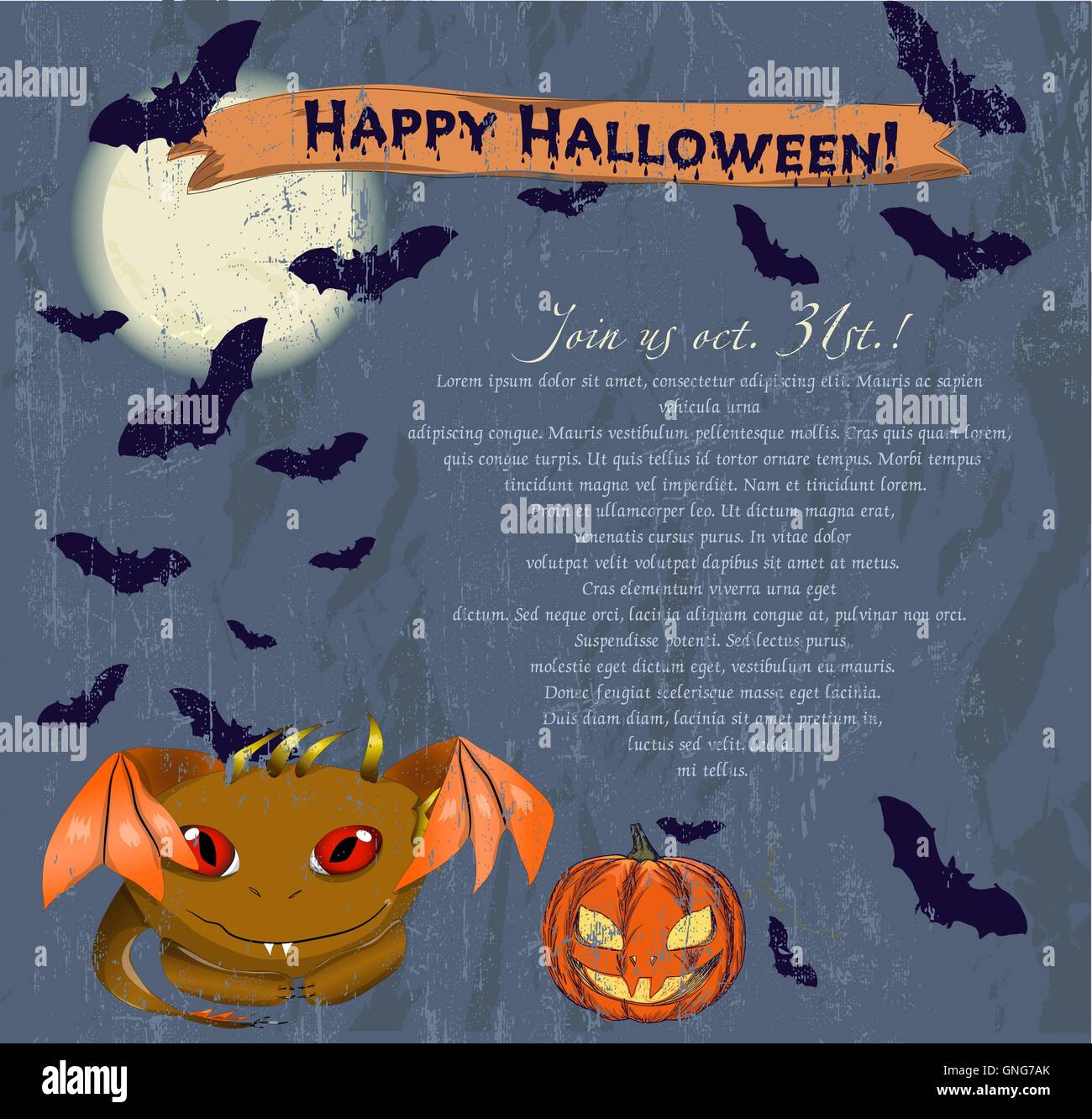Invitation Halloween poster Stock Vector Image & Art - Alamy