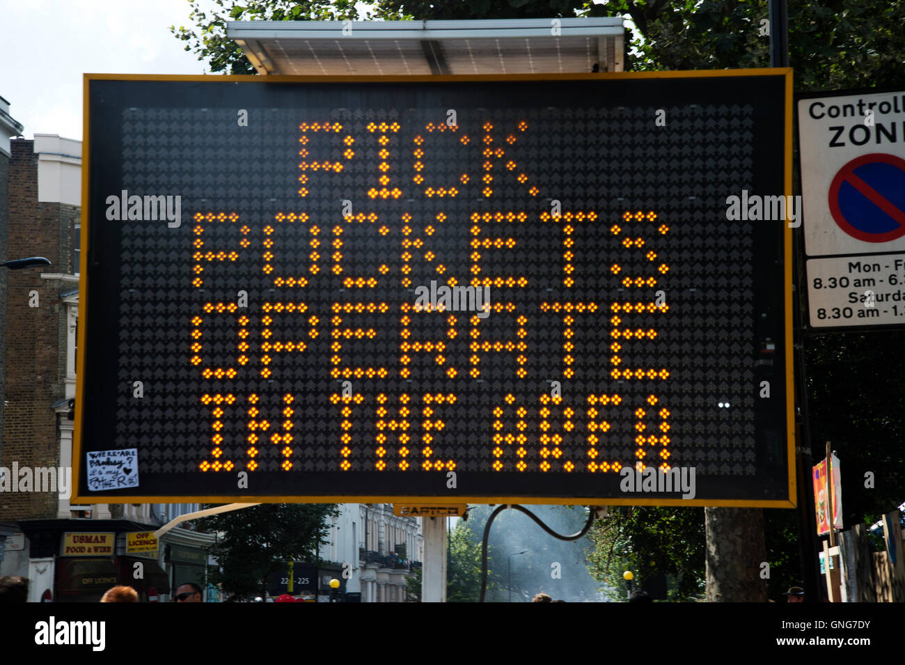 Warning Sign Pickpockets High Resolution Stock Photography and Images ...