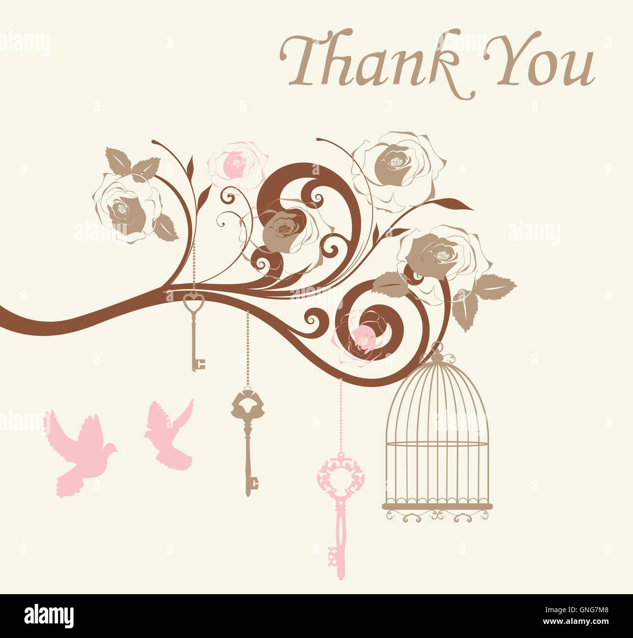 Thank You Card Stock Vector Image & Art - Alamy