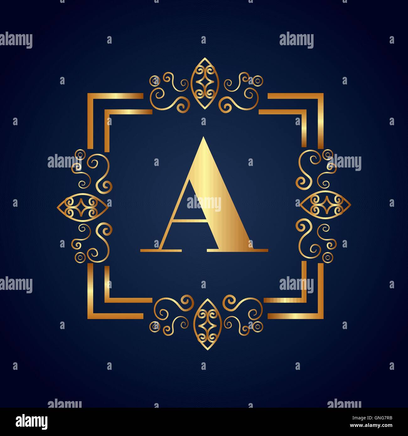 gold frame style isolated icon Stock Vector Image & Art - Alamy
