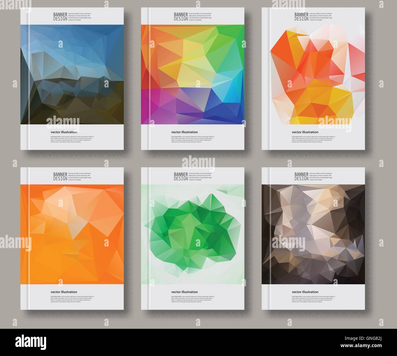 Brochure with Multicolored Backgrounds Stock Vector Image & Art - Alamy