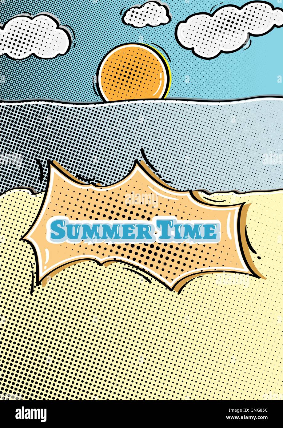 comic beach background Stock Vector Image & Art - Alamy