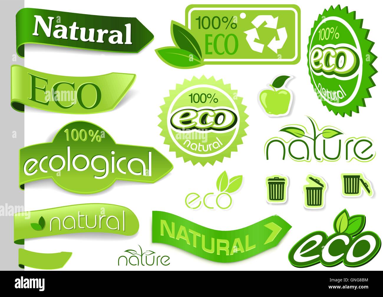 Eco Banners and Icons Stock Vector Image & Art - Alamy