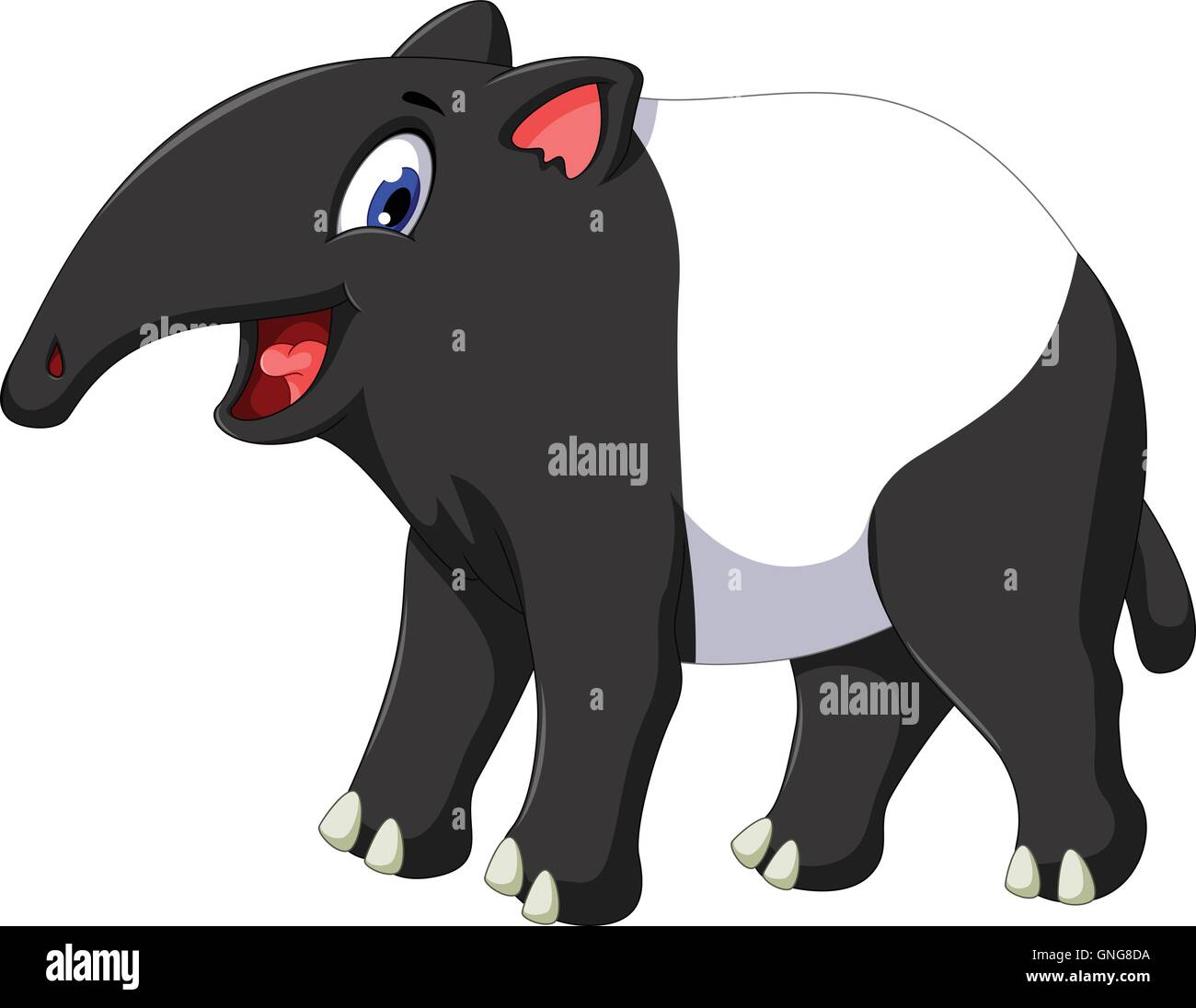 funny tapir cartoon smiling Stock Vector Image & Art - Alamy