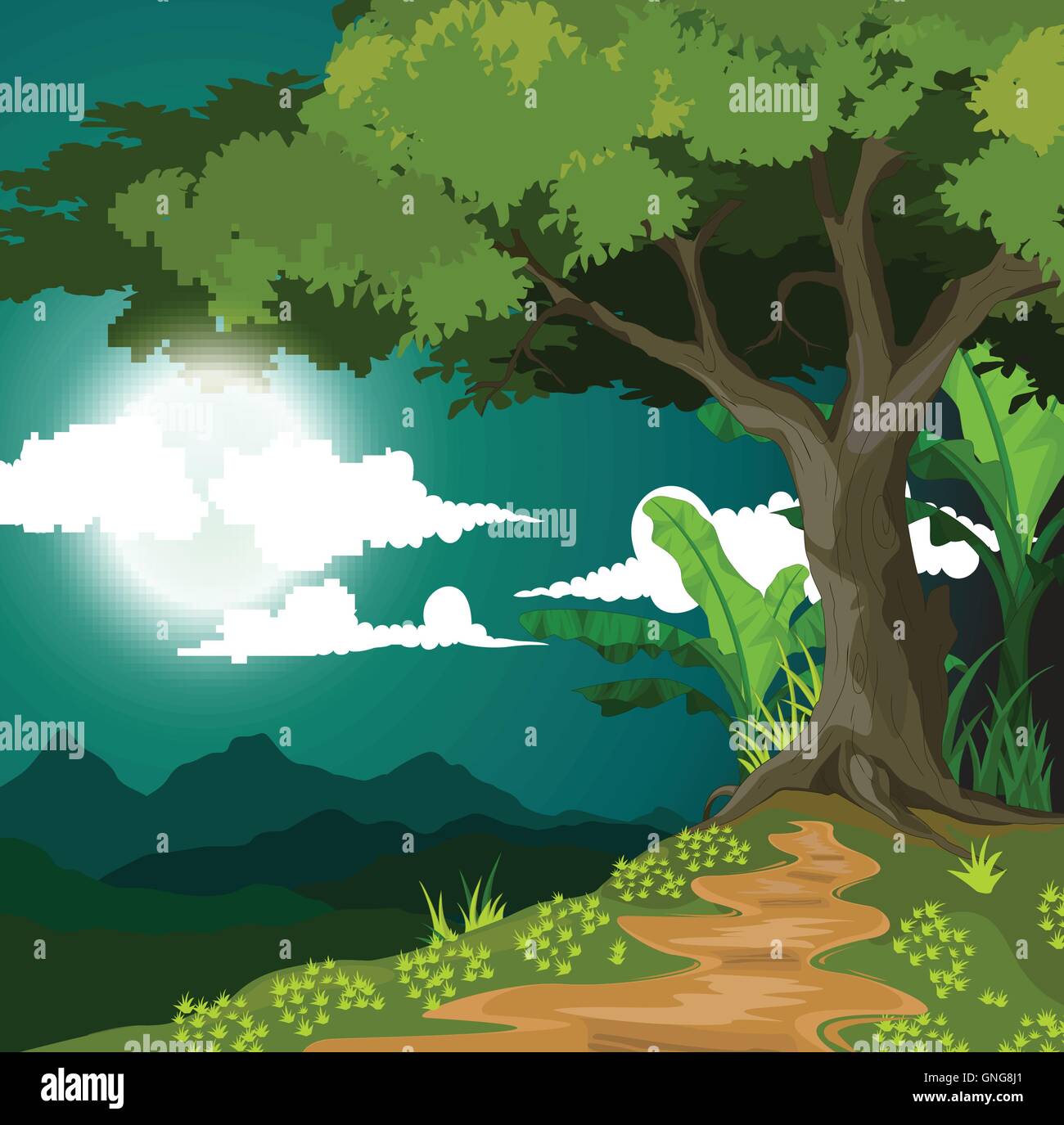 Beauty of dark night Stock Vector Images - Alamy