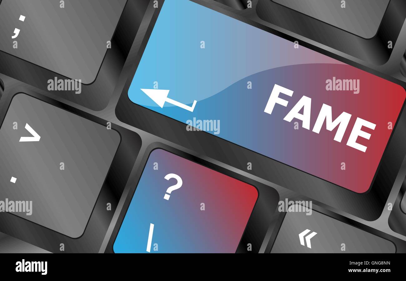 Computer Keyboard with Fame Key . keyboard keys. vector illustration ...