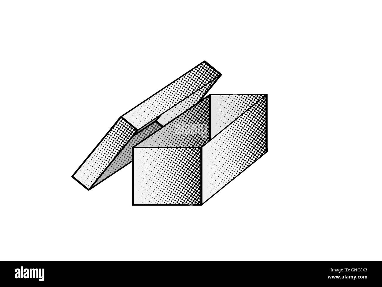 White empty gift box Stock Vector Images - Alamy