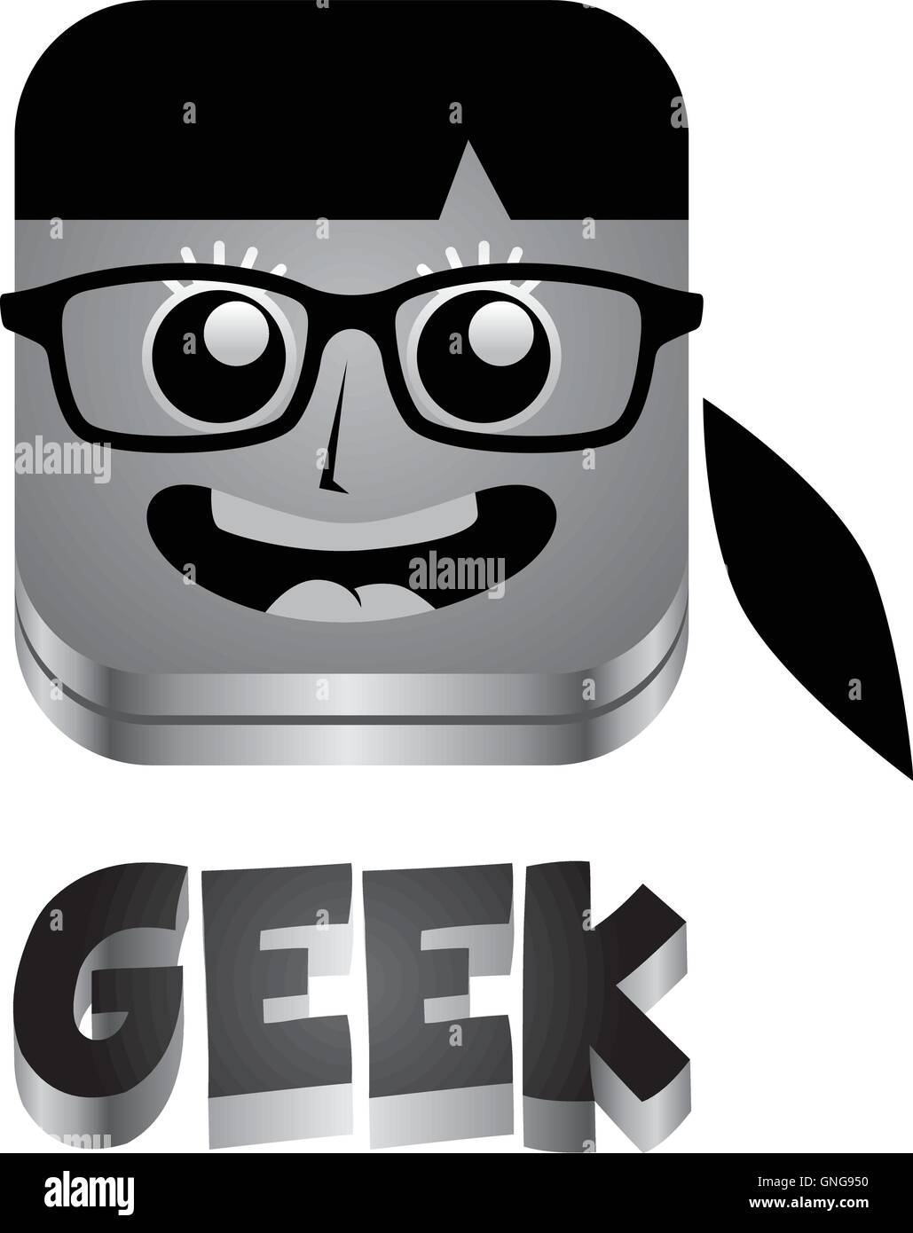 geek girl avatar portrait Stock Vector Image & Art - Alamy