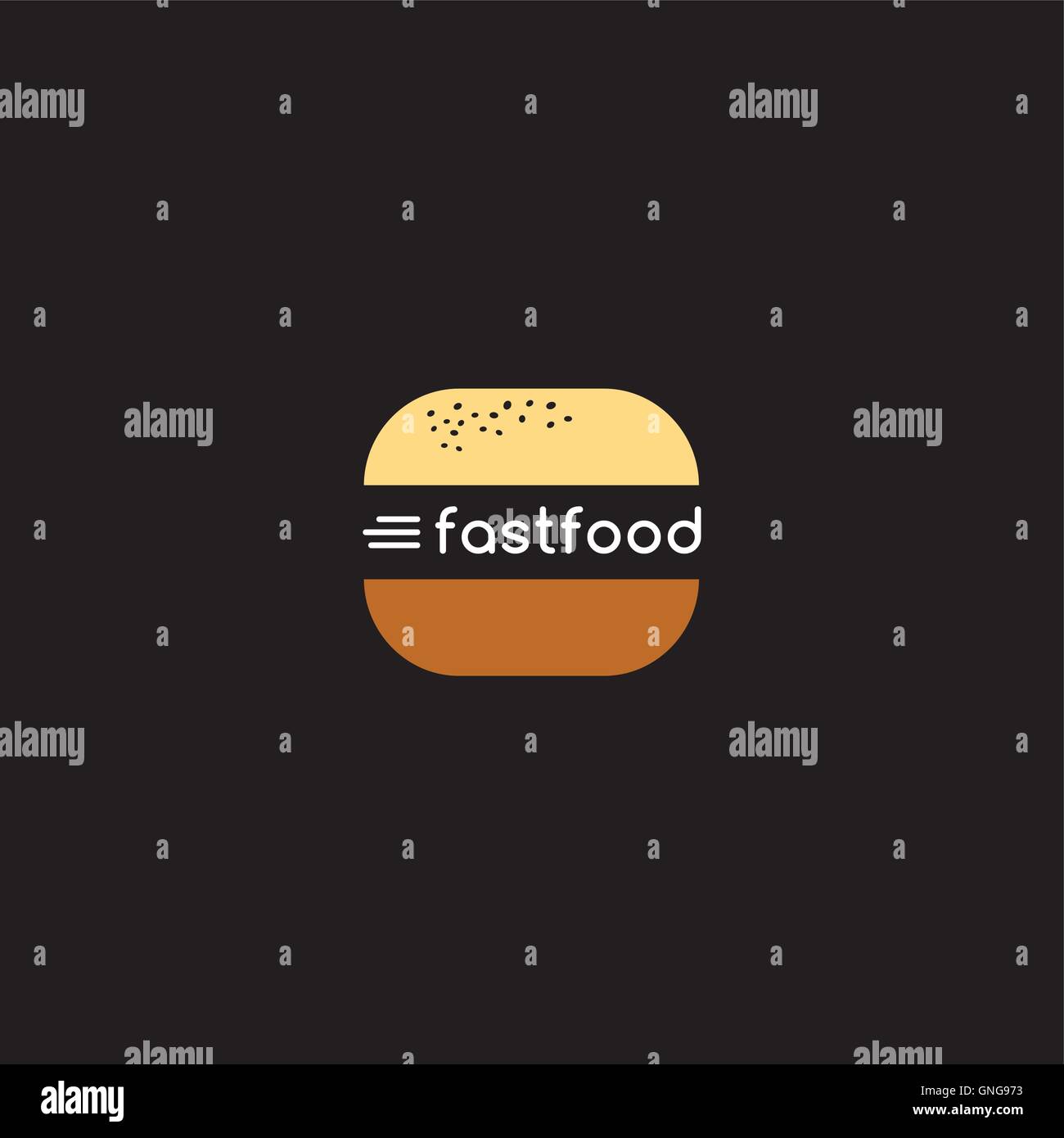 fast food burger logotype Stock Vector Image & Art - Alamy