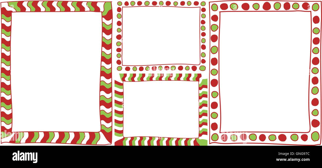 Vintage frame set doodle silhouette Stock Vector Images - Alamy