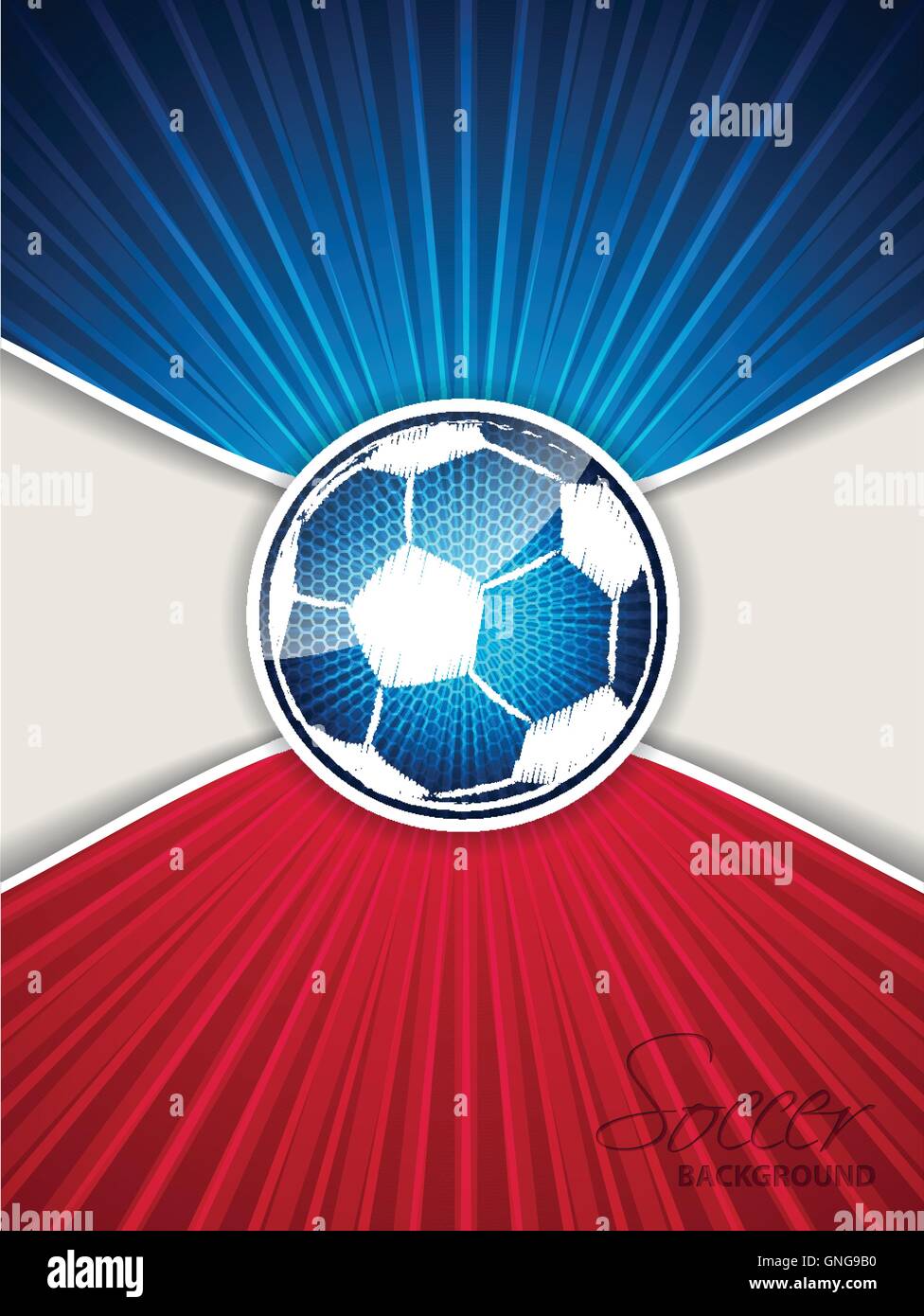 Abstract blue red soccer brochure with scribbled ball Stock Vector ...