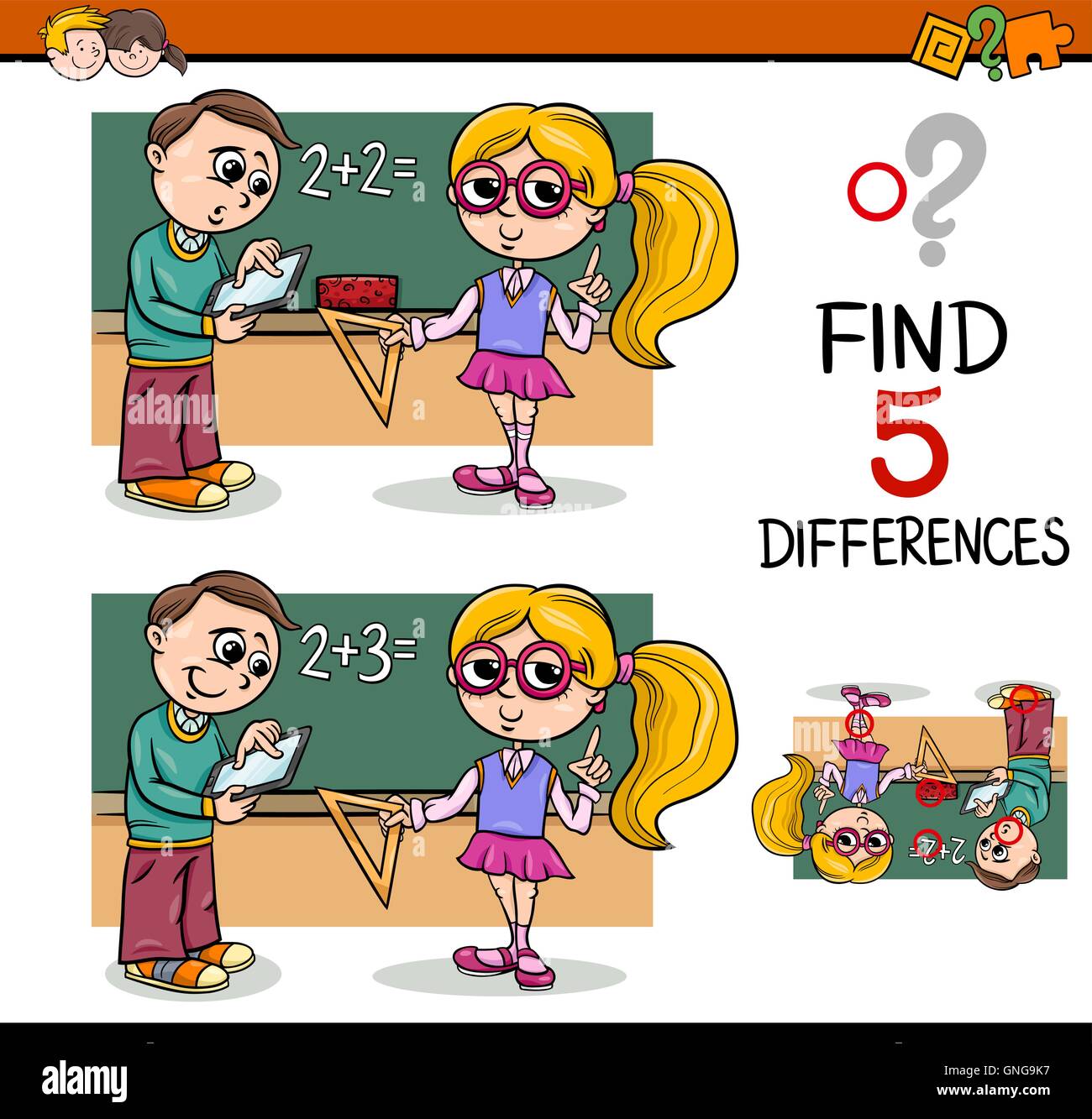 differences task for children Stock Vector Image & Art - Alamy