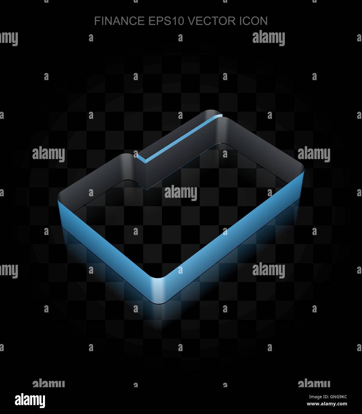 Blue file folder paper vector Stock Vector Images - Alamy