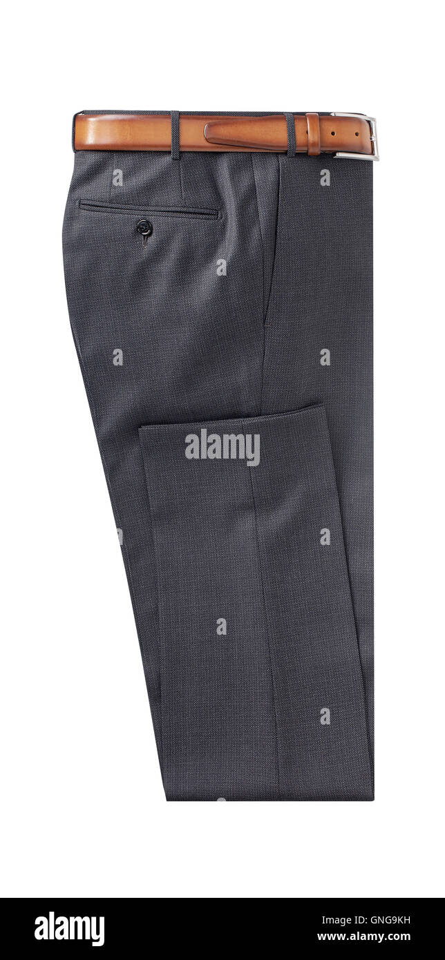 folded men pants isolated on white Stock Photo - Alamy