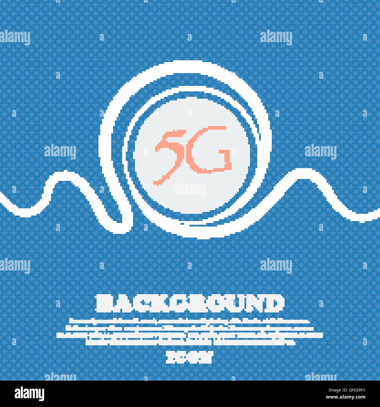 5G sign icon. Mobile telecommunications technology symbol. Blue and ...