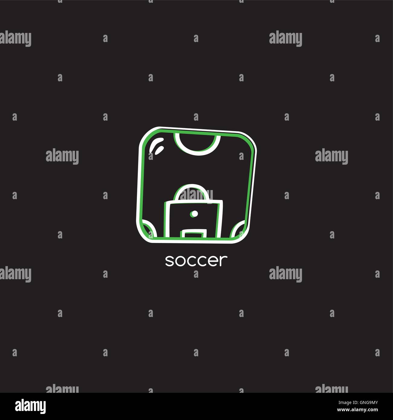 soccer field theme logotype Stock Vector Image & Art - Alamy