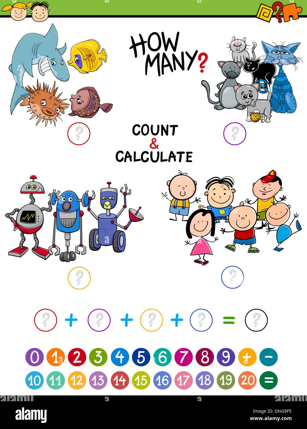 Math activity Stock Vector Images - Alamy