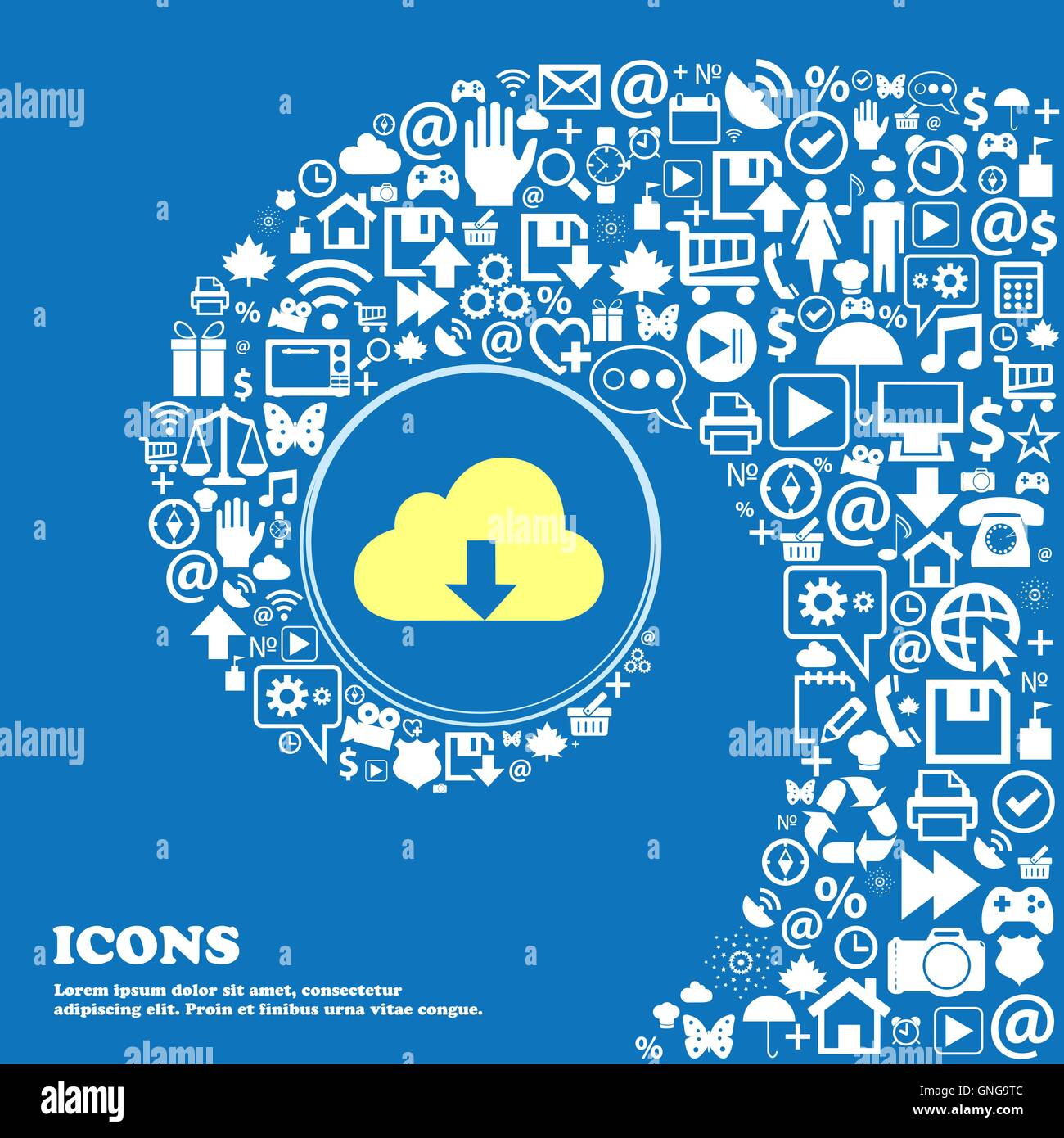 Backup icon . Nice set of beautiful icons twisted spiral into the ...