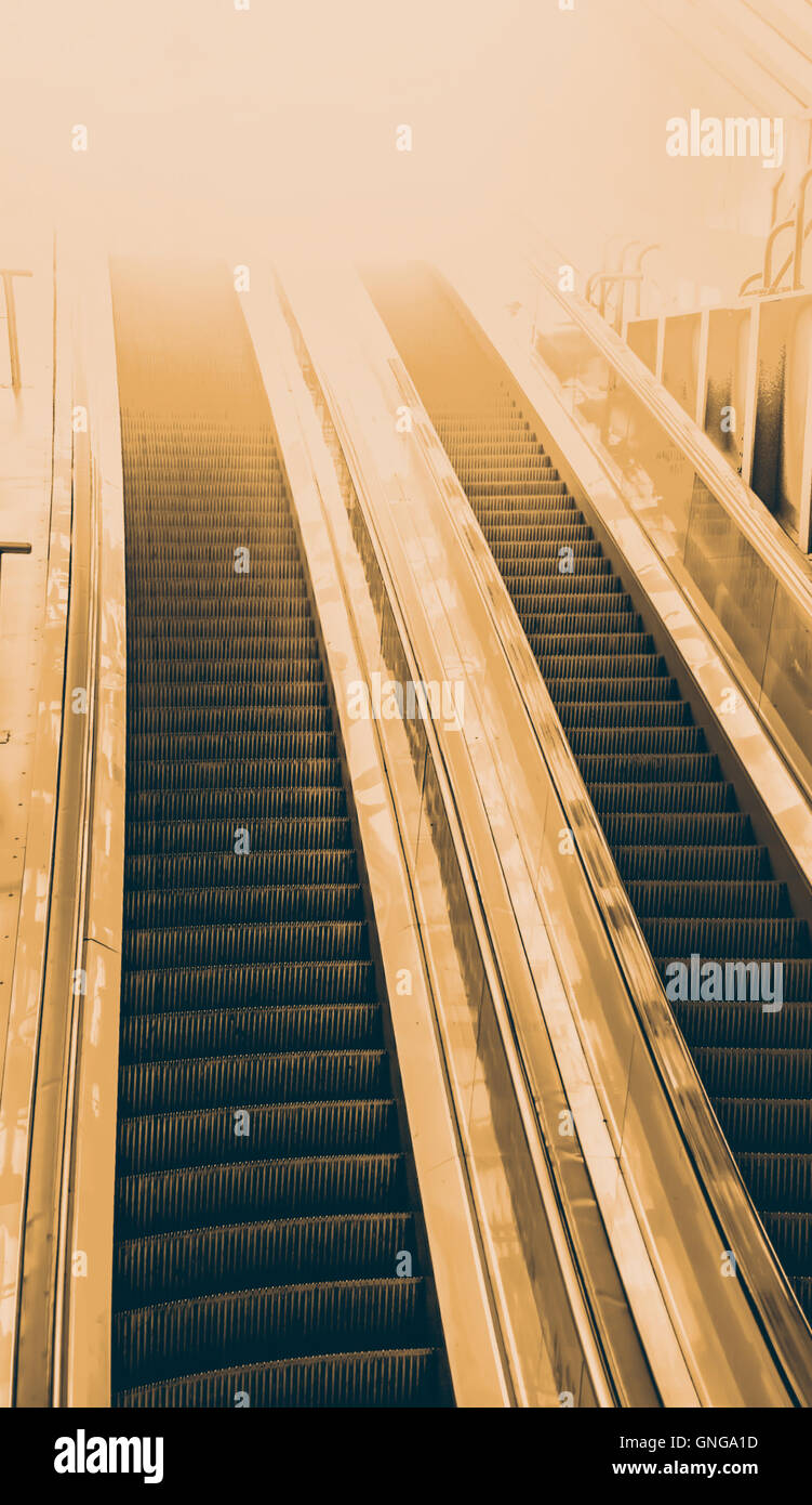 Light tall escalator up like symbol of freedom and happy Stock Photo ...