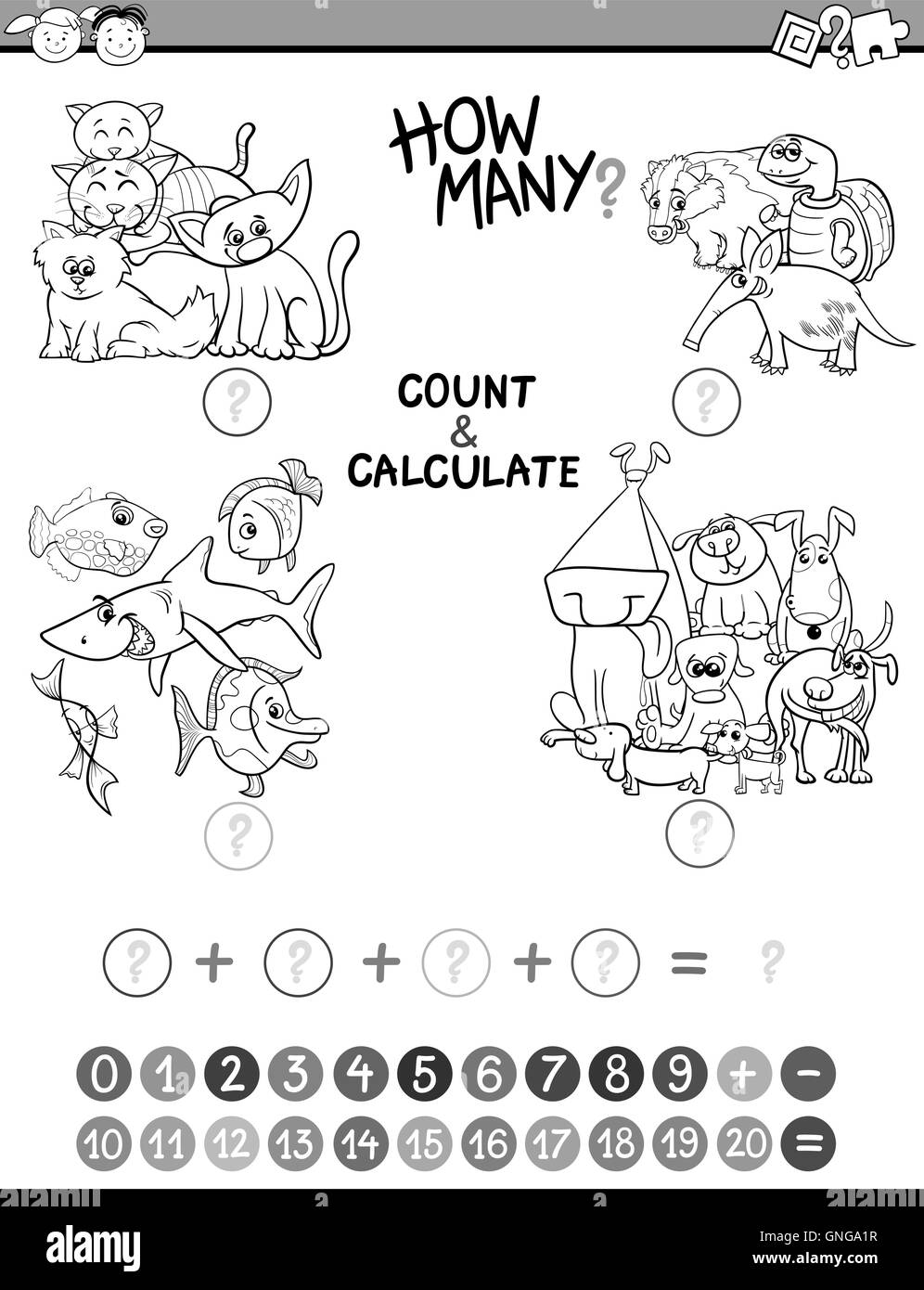 Preschool math Black and White Stock Photos & Images - Alamy