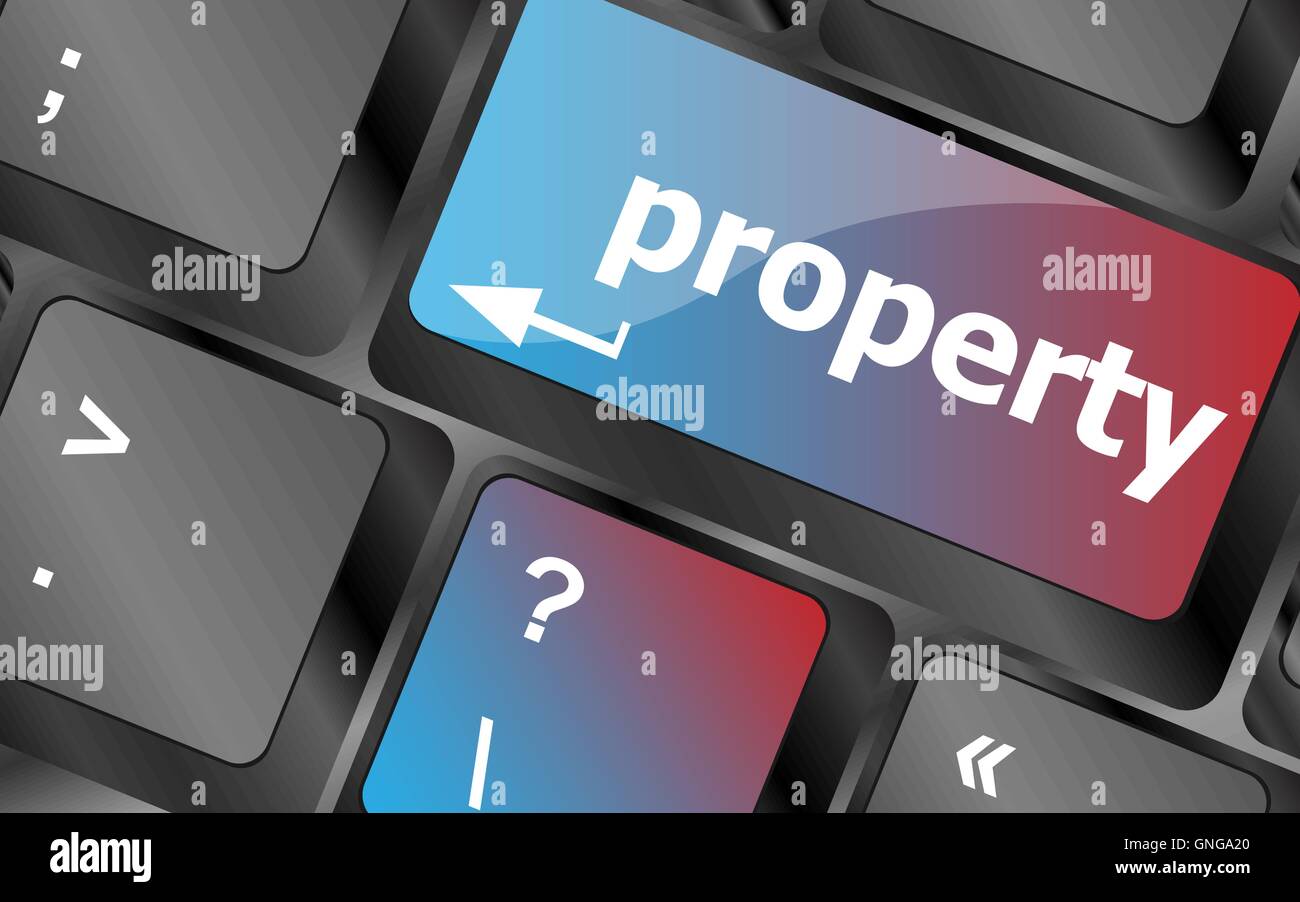 property message on keyboard enter key . keyboard keys. vector ...