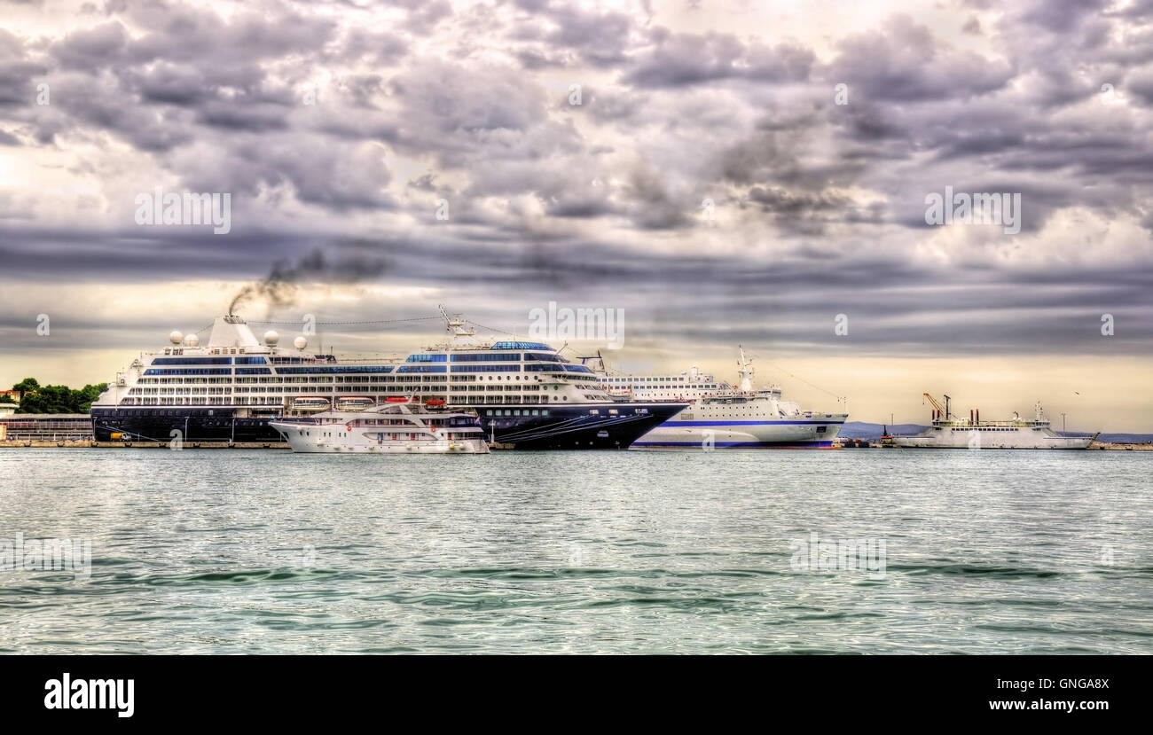 Ships in the Port of Split - Croatia Stock Photo - Alamy