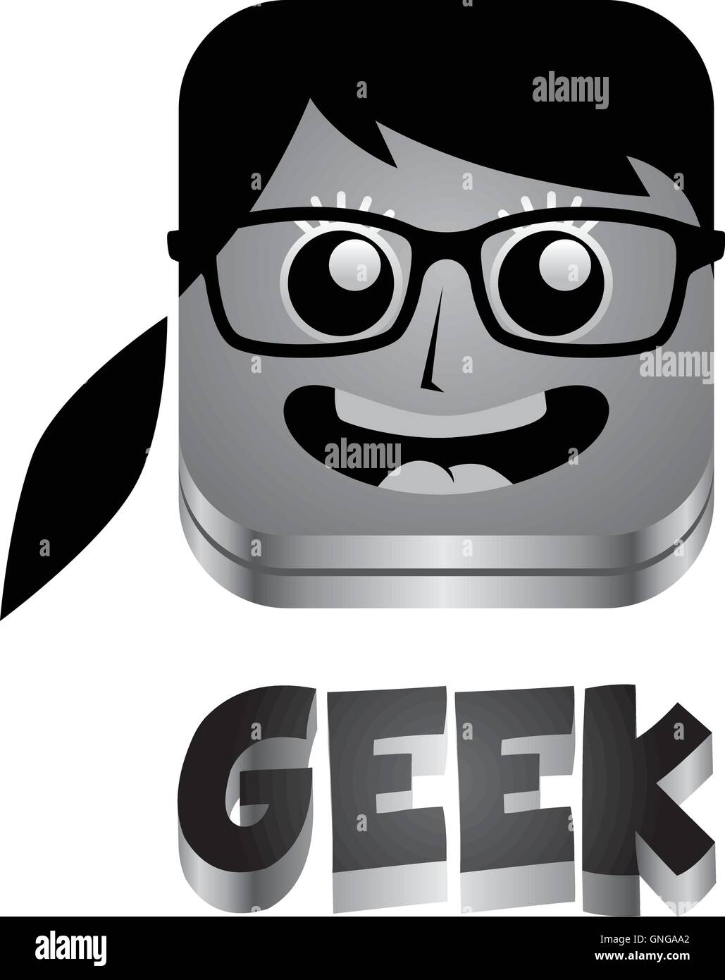 Silver hair man portrait Stock Vector Images - Alamy