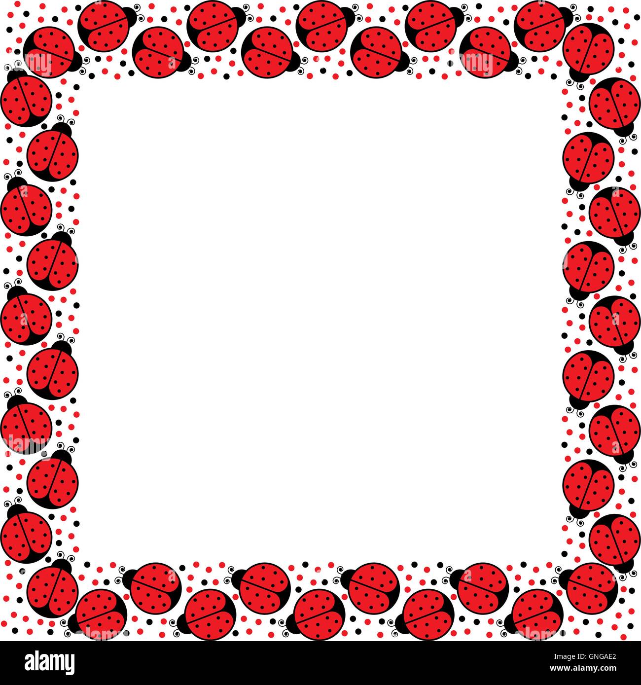 Ladybug black dots Stock Vector Images - Alamy
