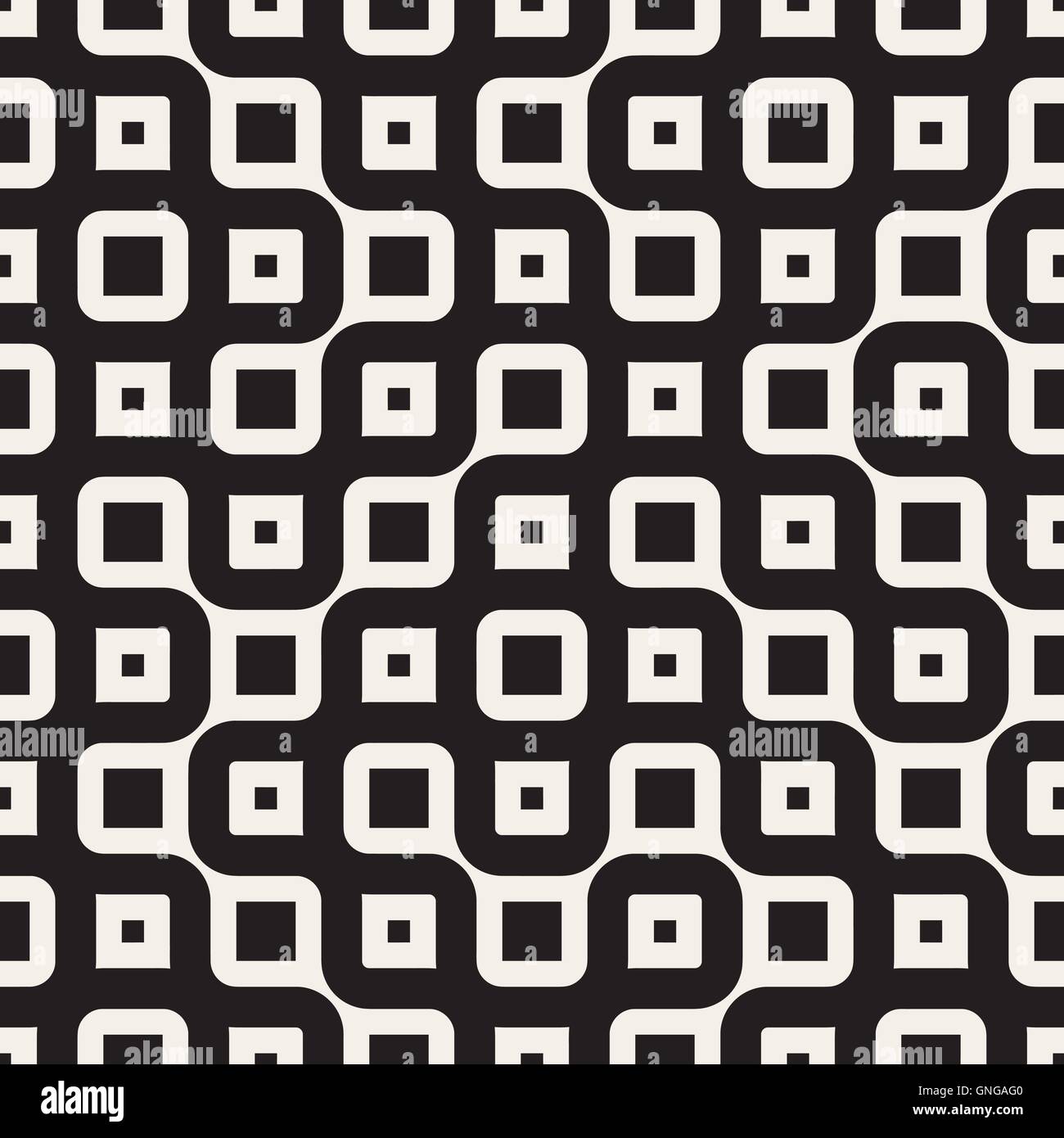 Vector Seamless Black And White Round Irregular Geometric Pattern Stock ...