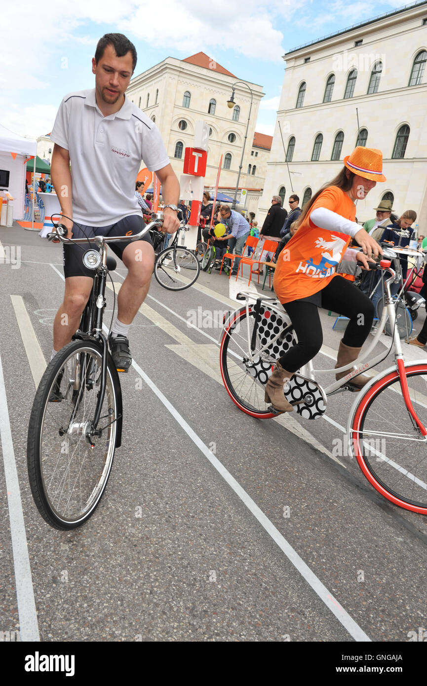 "Slow Bike competition at the ""Streetlife Festival"" in Munich, 2010 ...